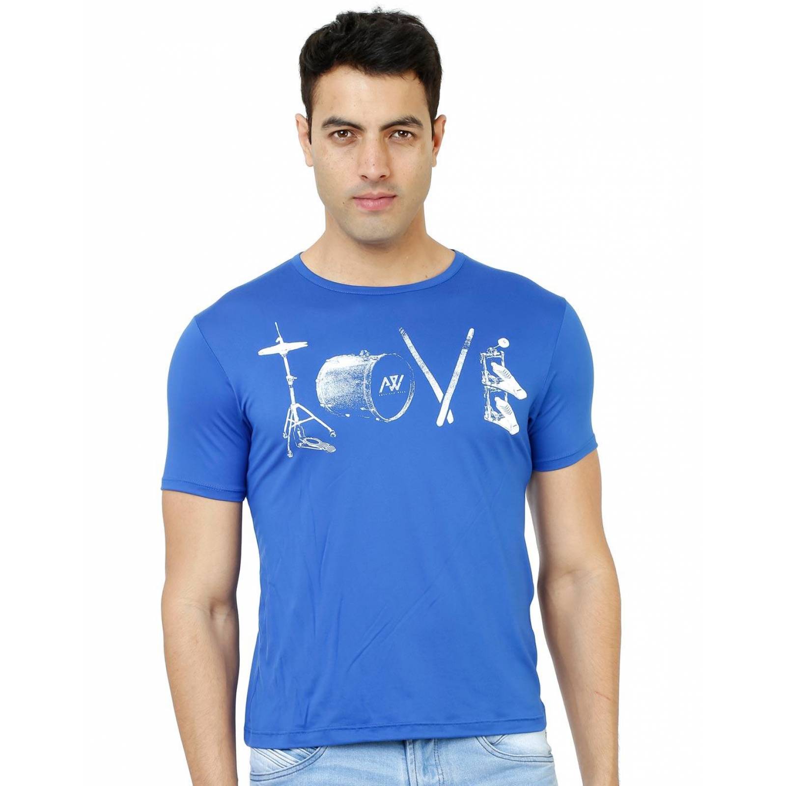 Playera Moda Hombre Salvaje Tentación Azul 70503435 Spandex