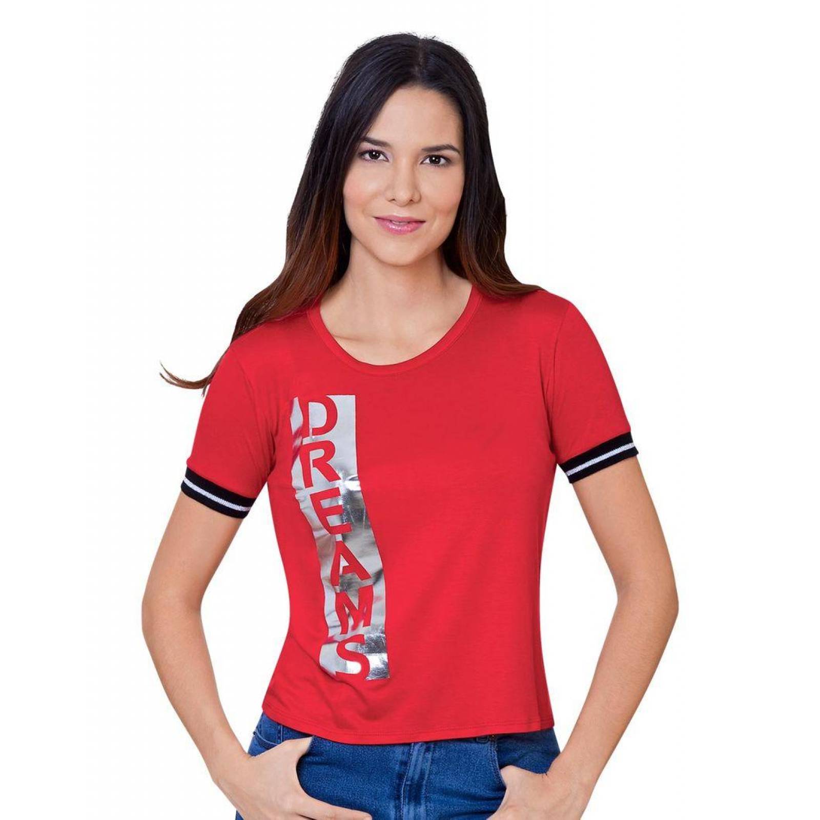 Playera Moda Mujer Salvaje Tentación Rojo 68703113 Spandex