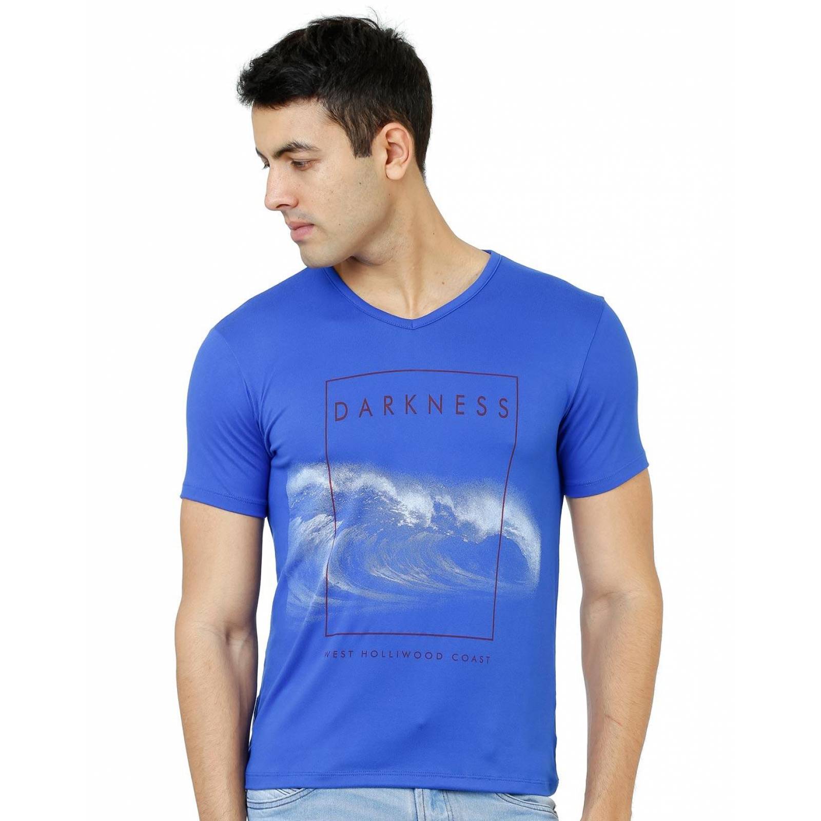 Playera Moda Hombre Salvaje Tentación Azul 70503409 Spandex