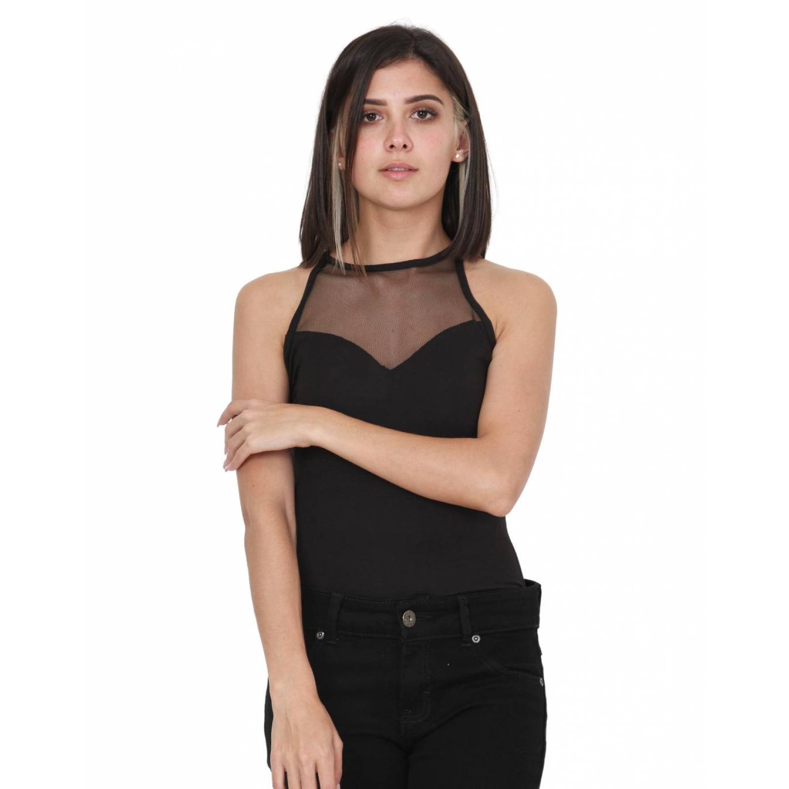 Playera Moda Mujer Stfashion Negro 72903641 Spandex