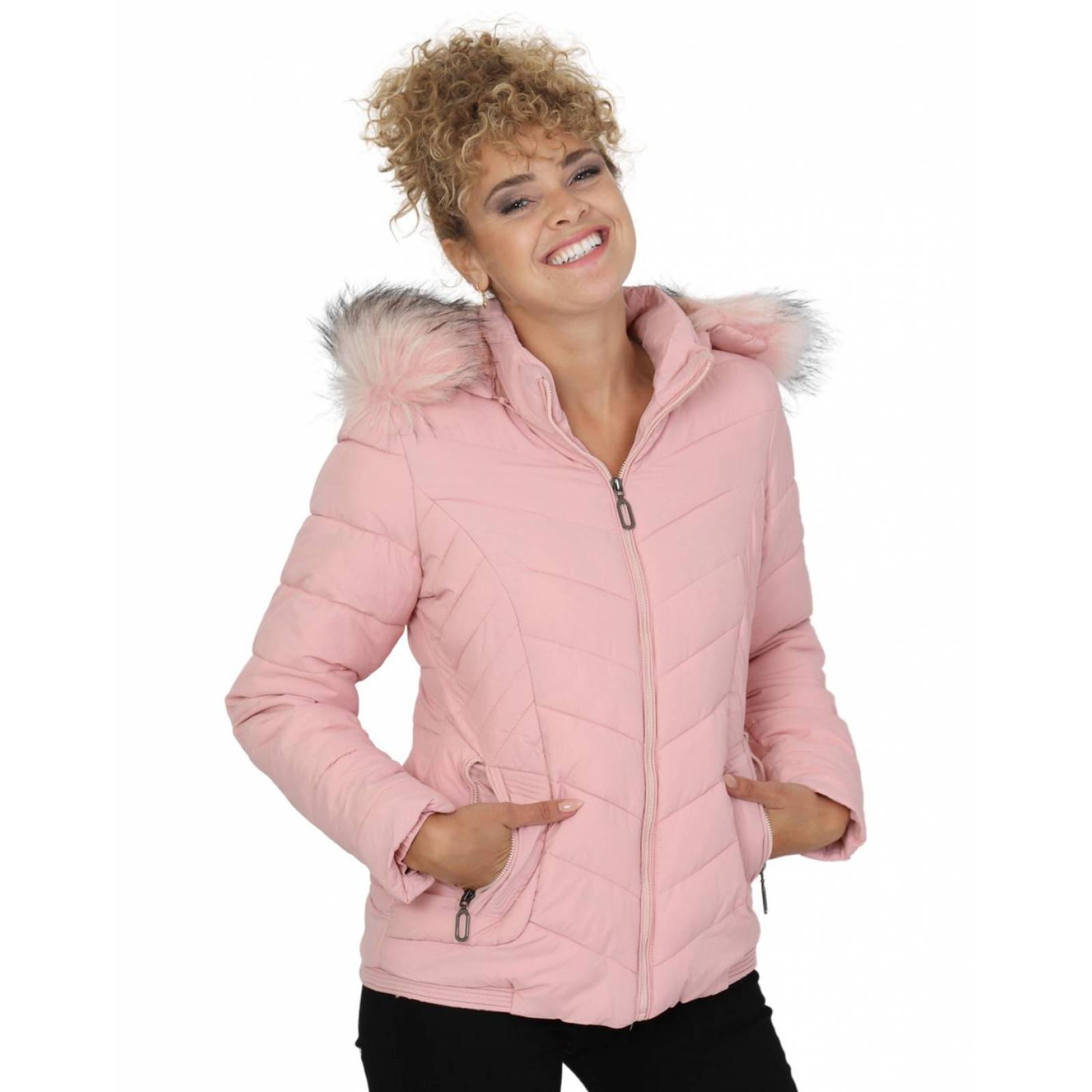 Chamarra Mujer Roosevelt Rosa 50103693 Poliéster