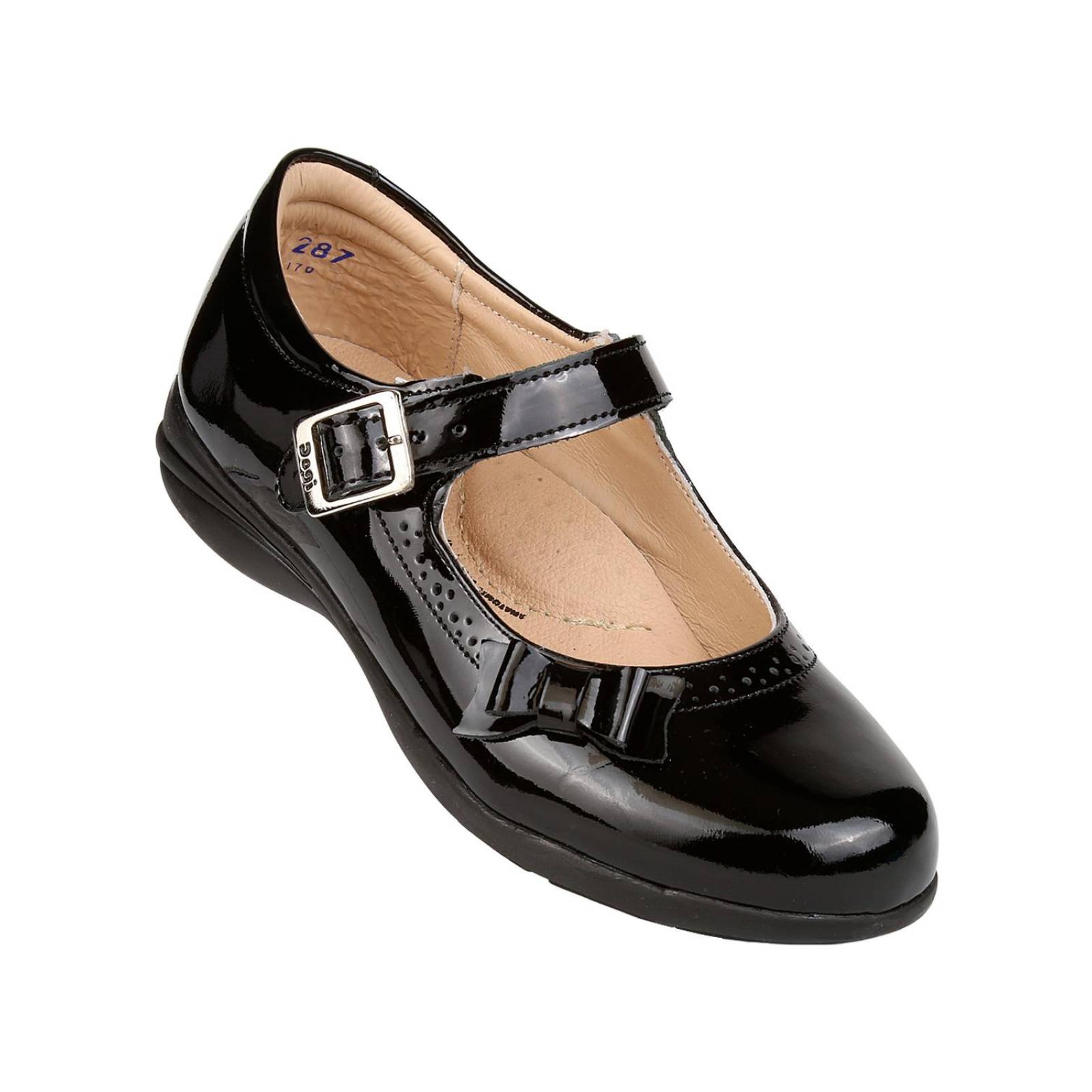 Zapato Niña Escolar Piso Negro Dogi 04503802