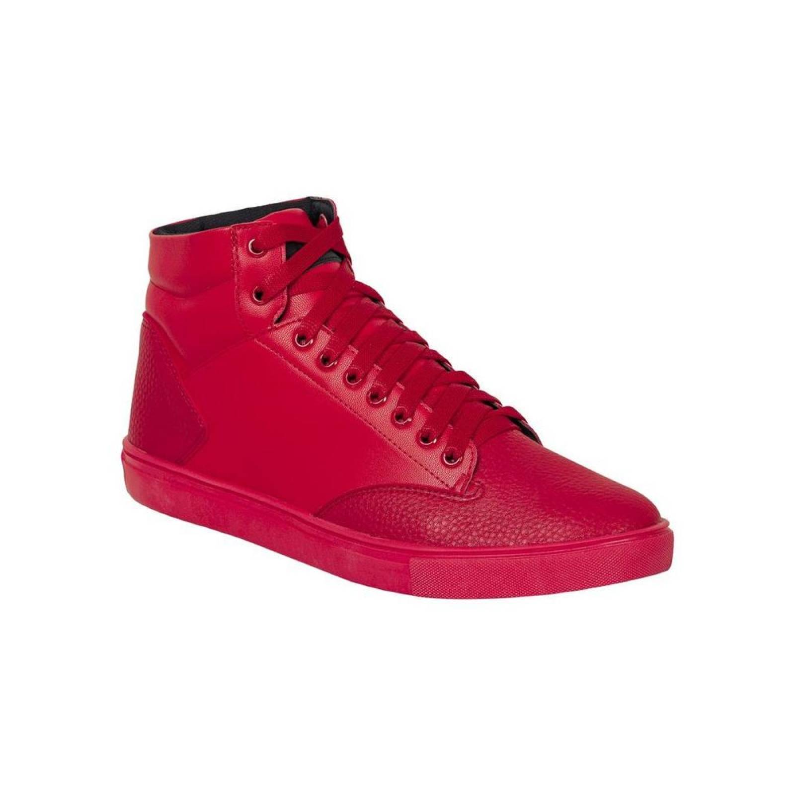 Tenis Moda Hombre Salvaje Tentación Rojo 07703001 Tacto Piel