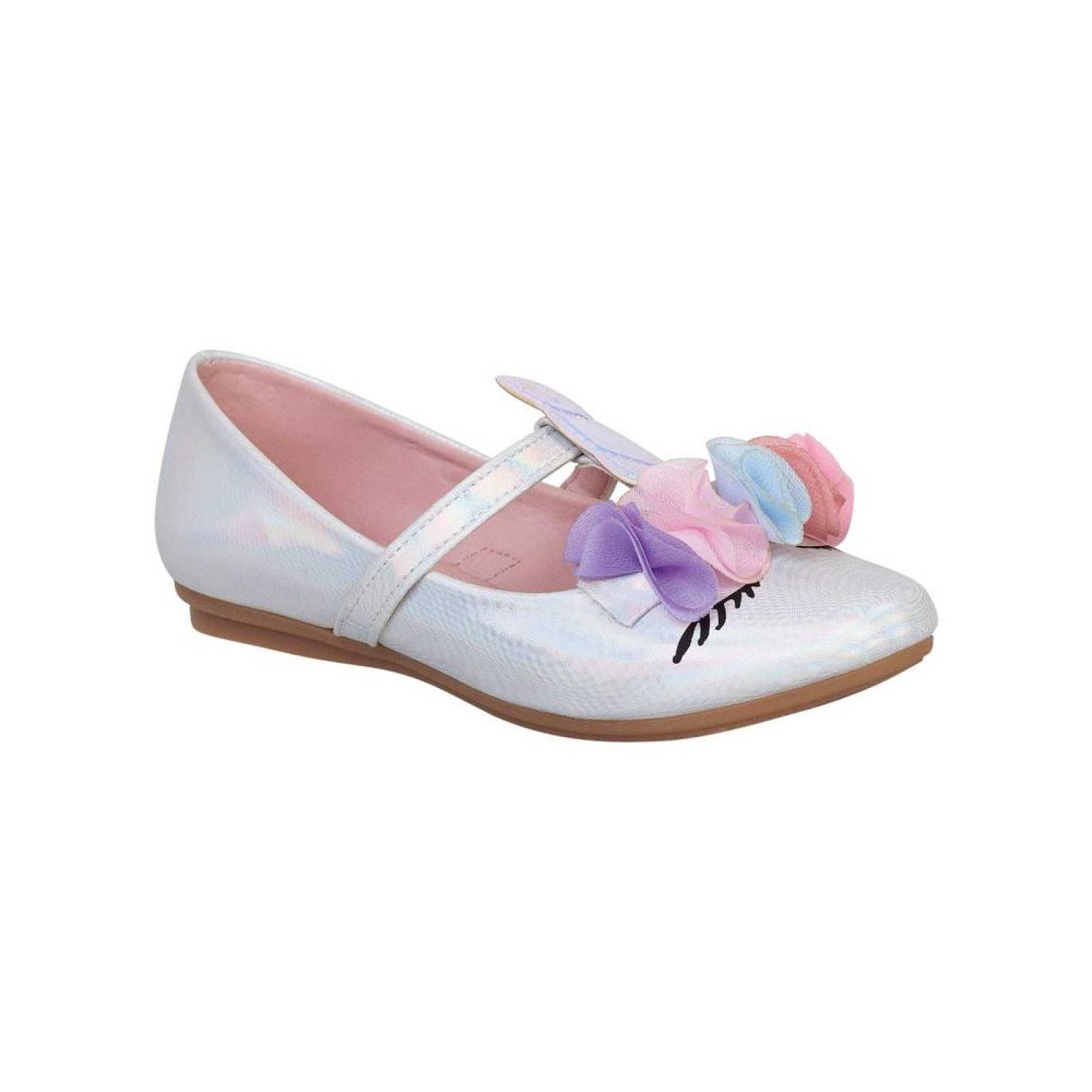 Flat Moda Niña Miss Pink Bco 06902954 Tacto Piel