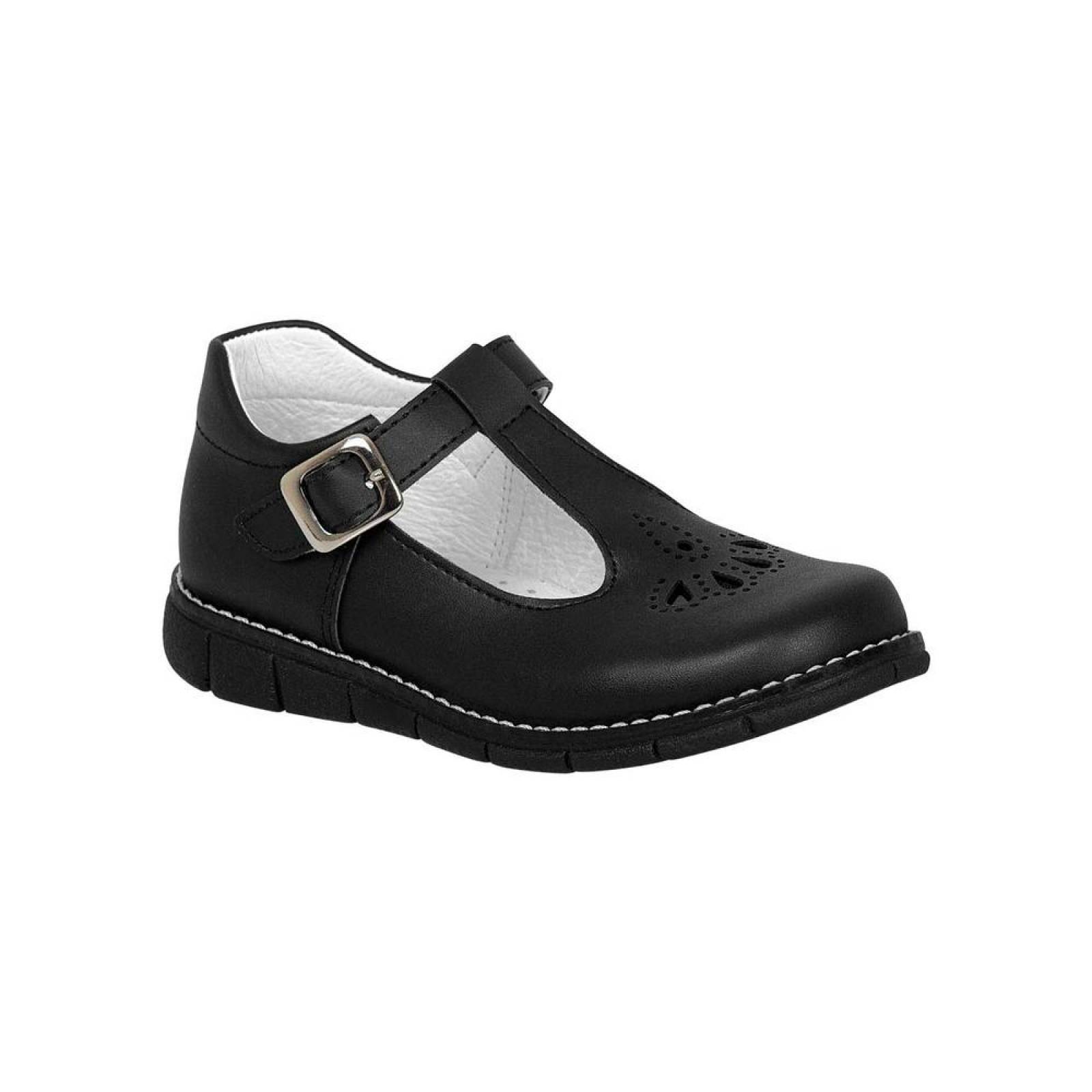 Zapato Escolar Niña Dominiq Negro 11902901 Tacto Piel