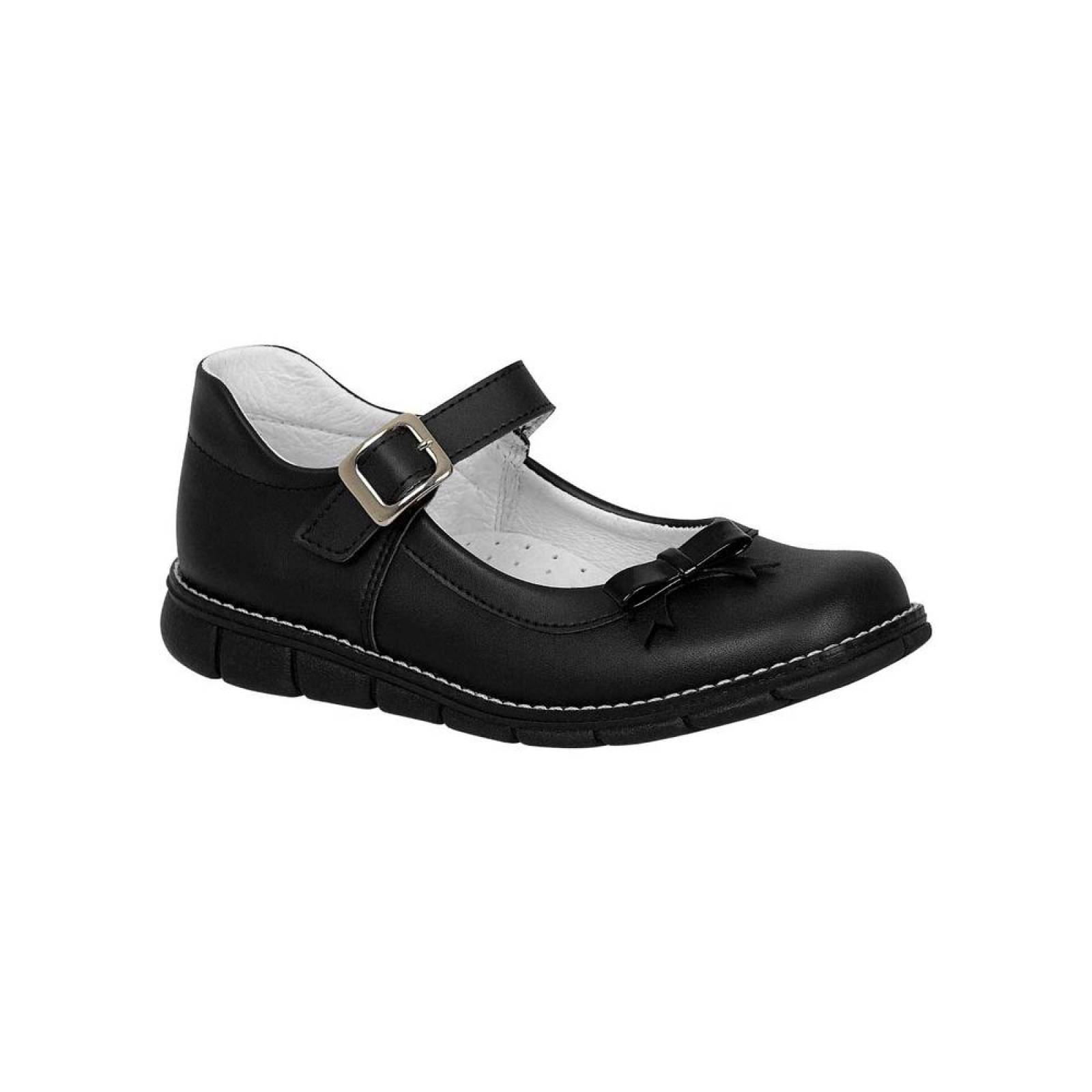 Zapato Escolar Niña Dominiq Negro 11902903 Tacto Piel