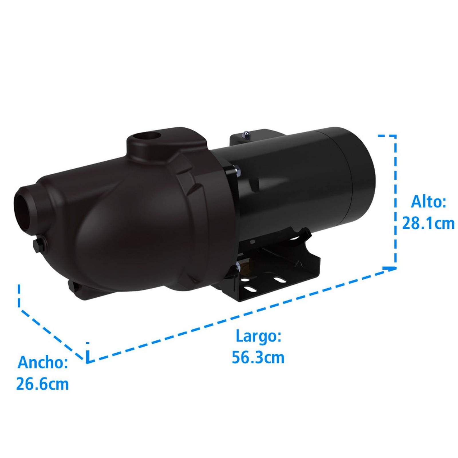 Bomba Hidráulica IUSA 1 HP, Tipo Jet, Termoplástica
