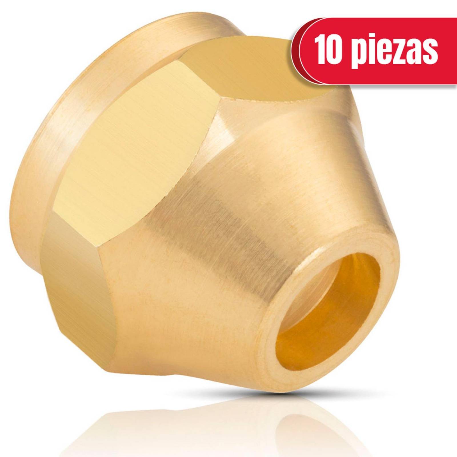 Tuerca cónica reducida 1/2 x 3/8 10 pzas