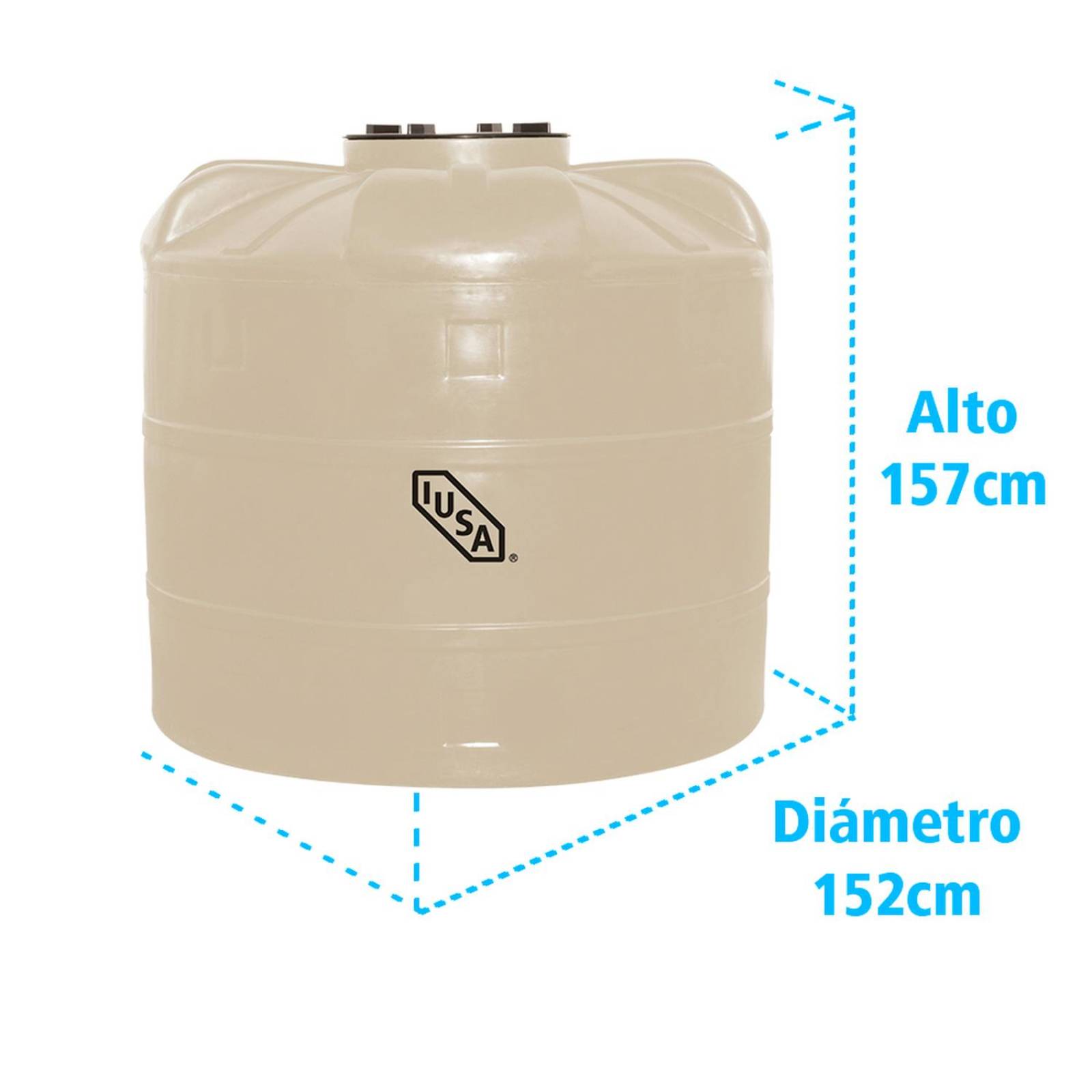 Tinaco Bicapa IUSA, 2500 L., Beige