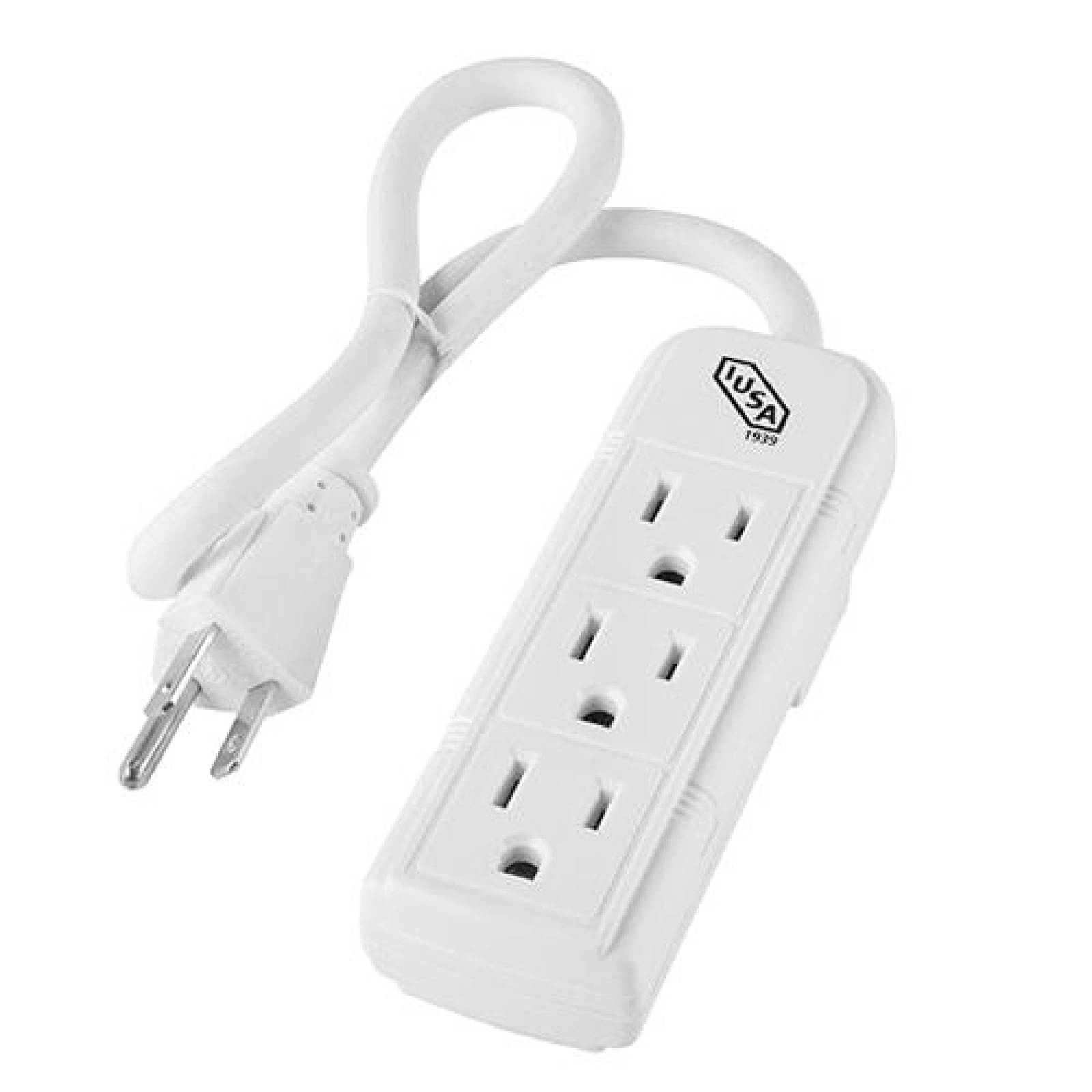 Multicontacto Mini de 3 entradas blanco