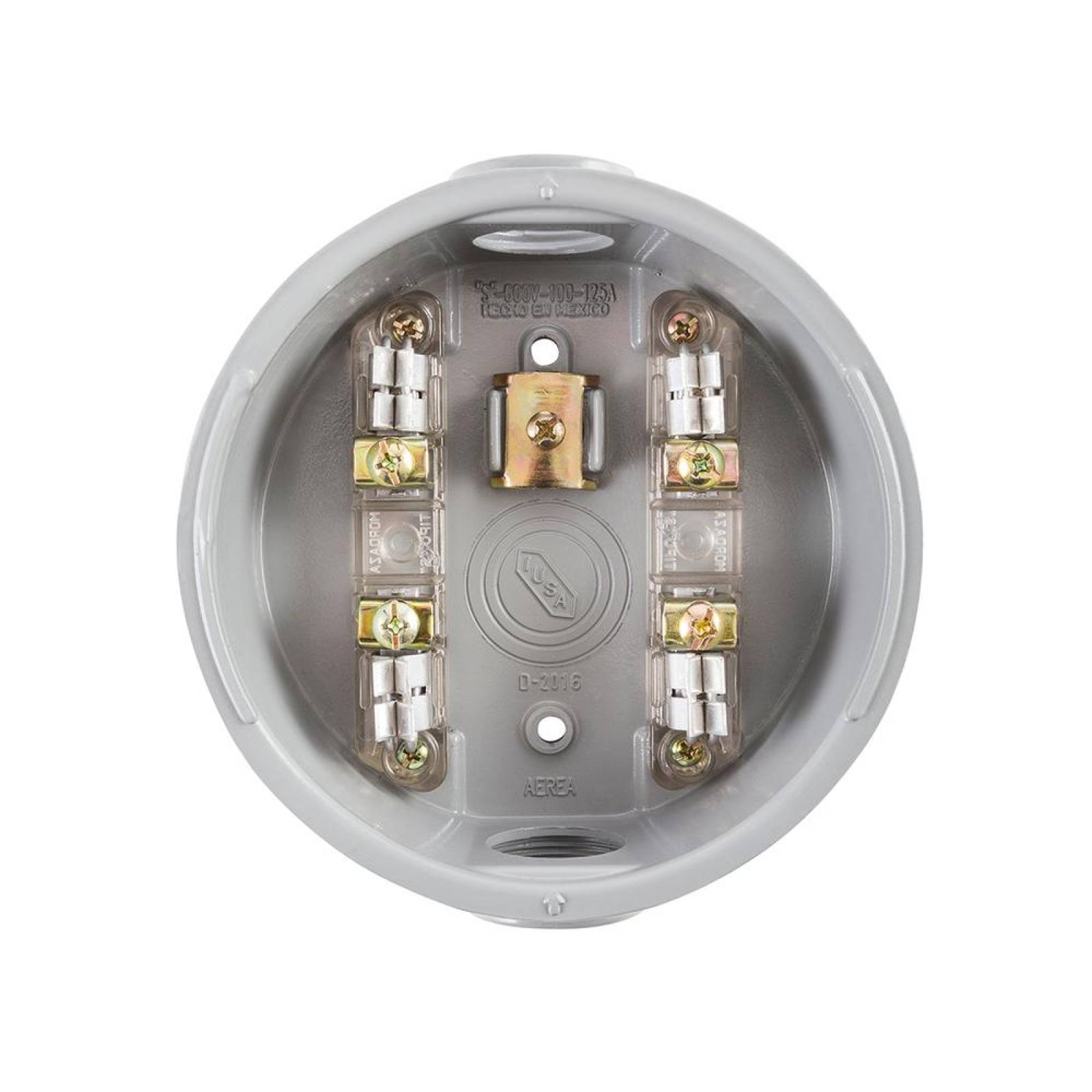 Base Medidor de Luz, 4 Terminales De Fierro