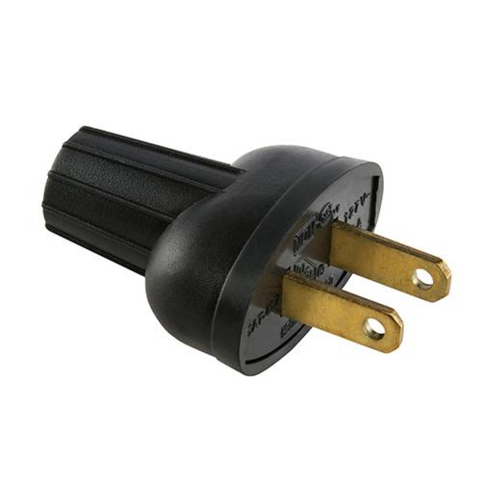 Clavija ovalada PVC, negra