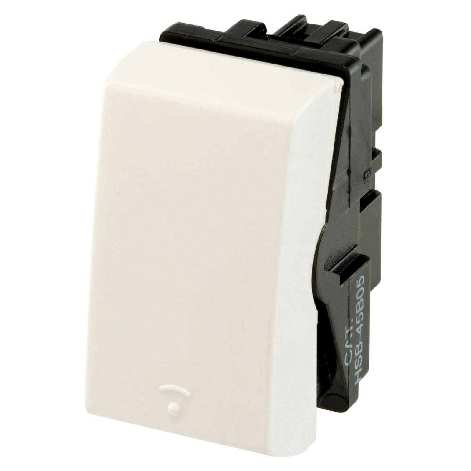 Interruptor sencillo Scudetto Prime blanco brillante