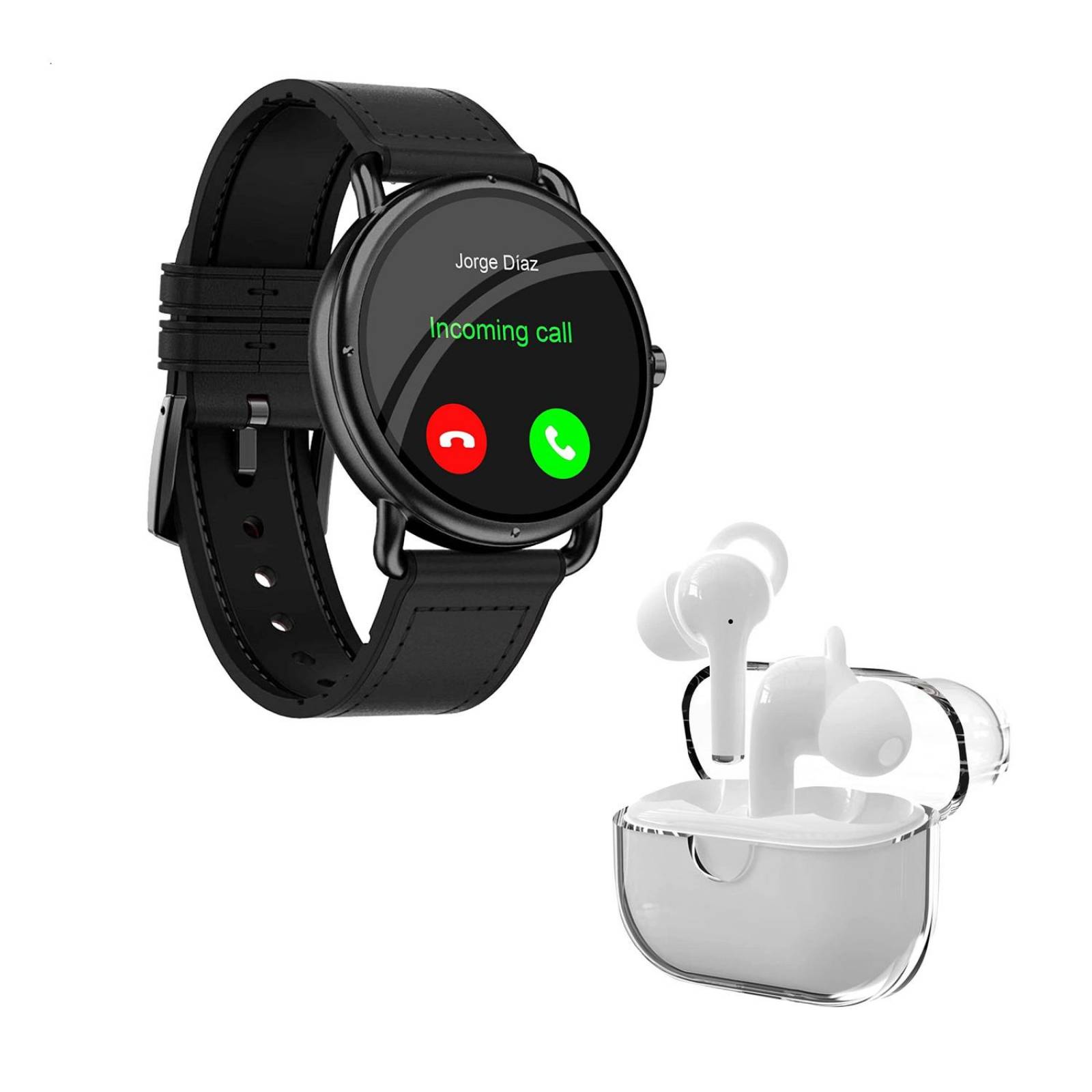 Smartwatch Binden Era One Tactopiel Negro+ One Pods Blancos