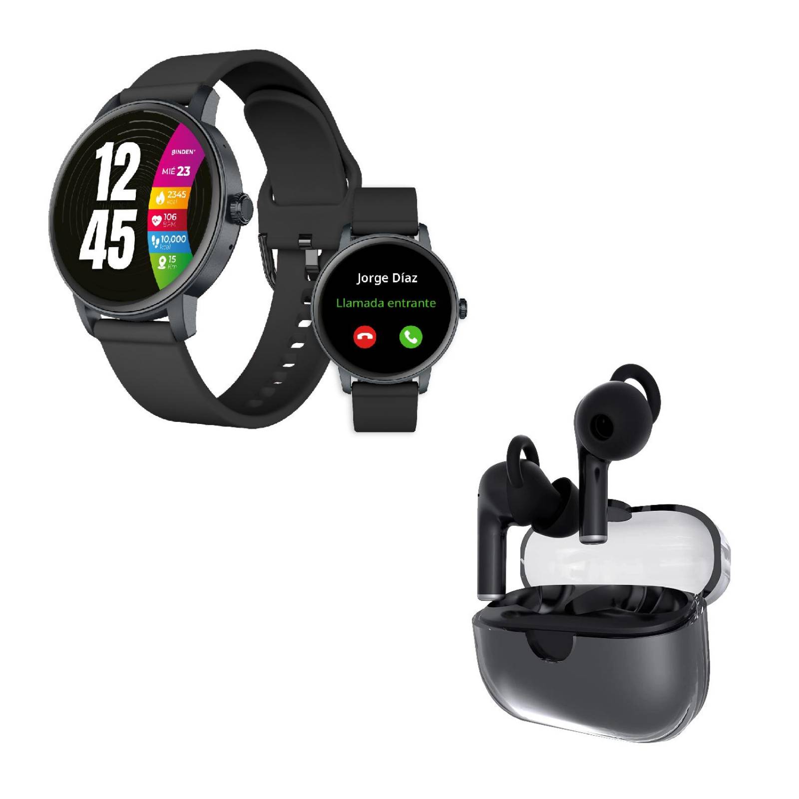 Smartwatch BINDEN ERA One Lite Negro + Audifonos One Pods