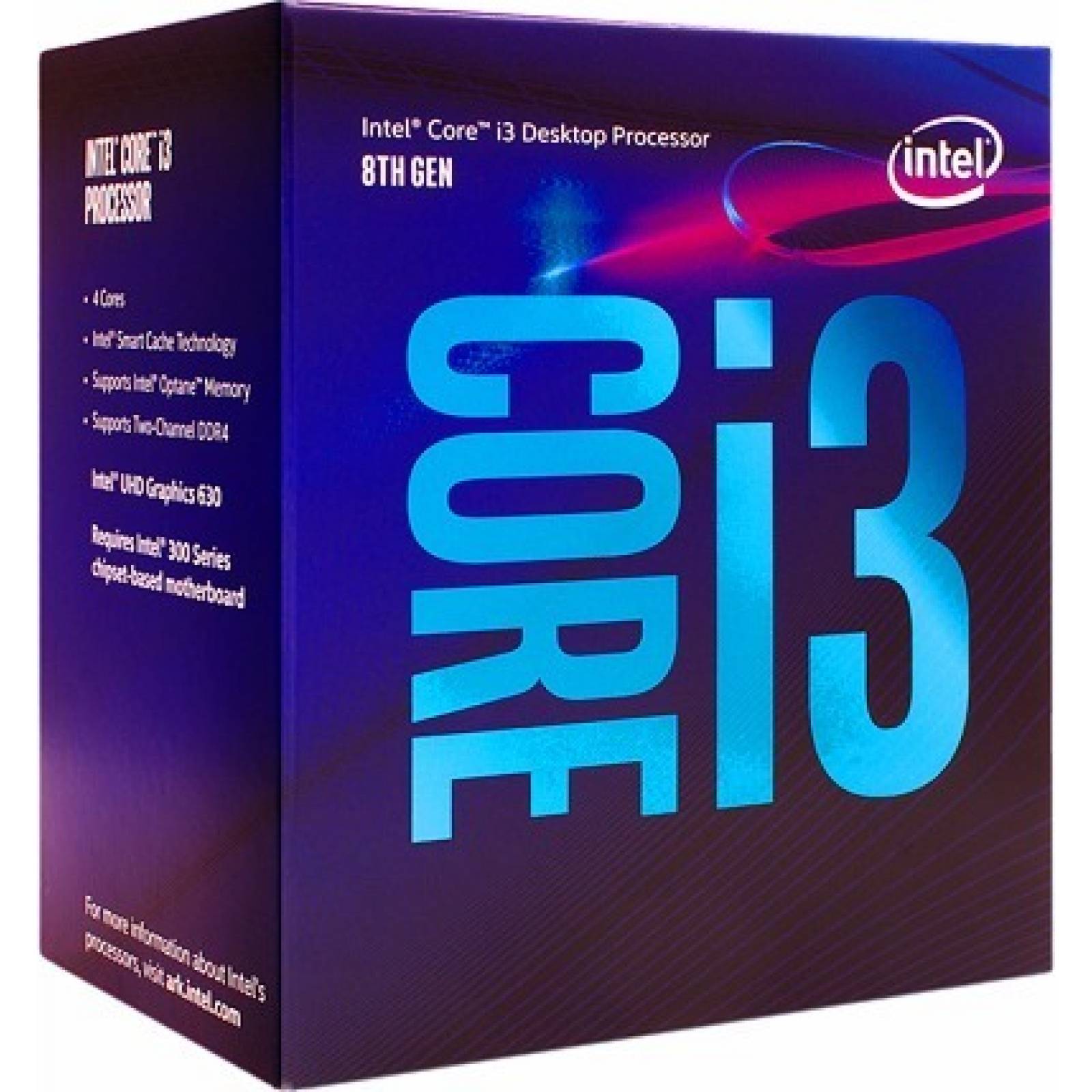 Procesador Intel Core I3 8100 Quad Core Octava Generación BX80684I38100