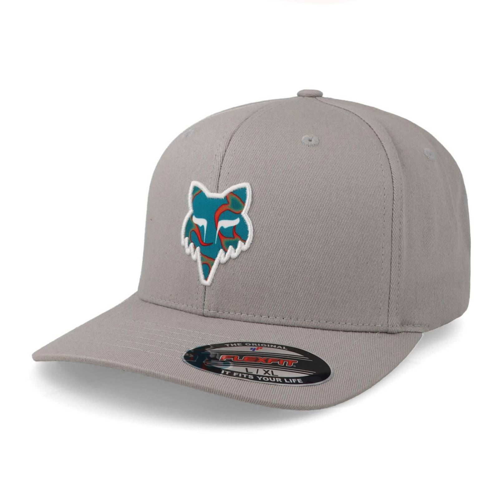 Gorra Fox Flexfit Withered 31609-172 Gris Cerrada