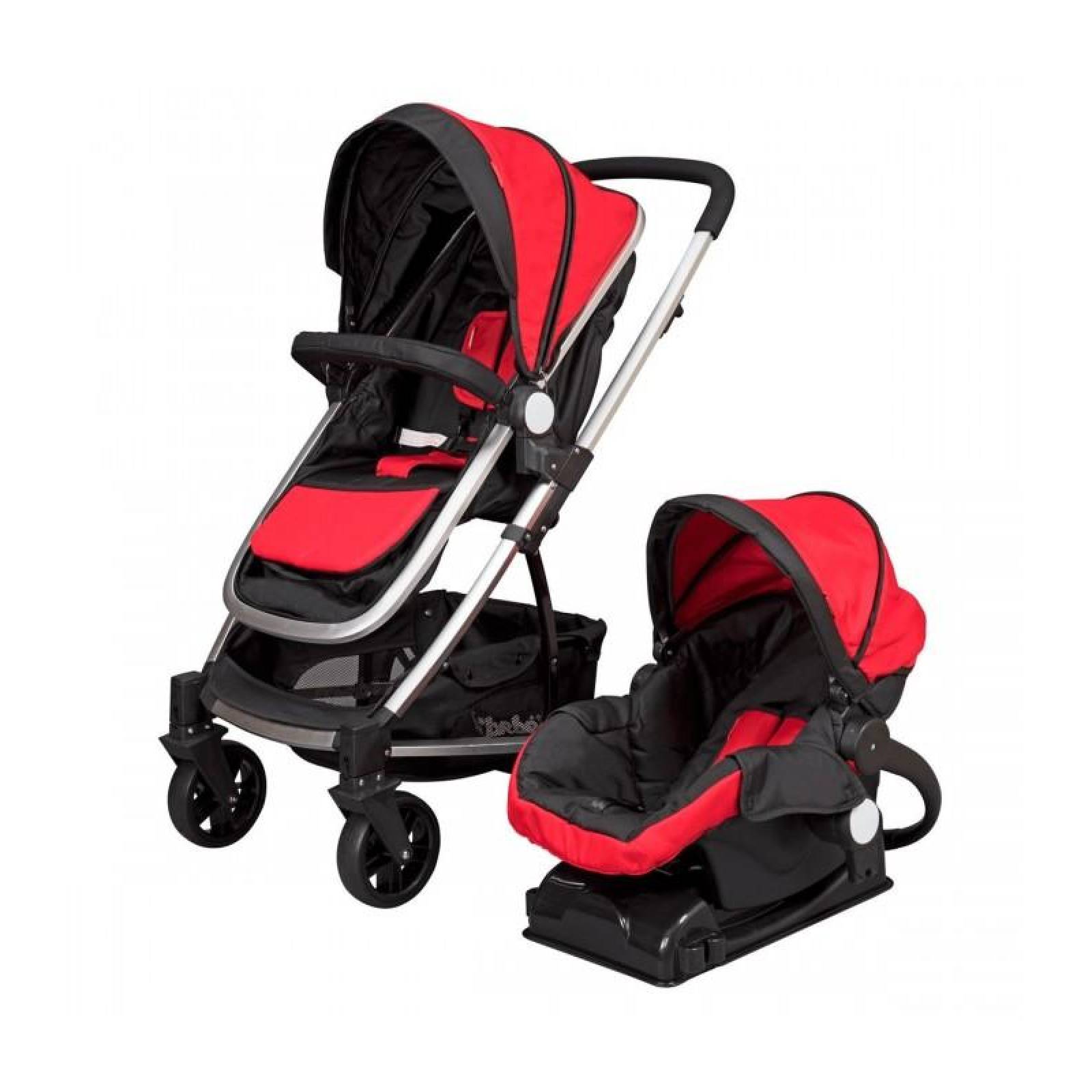 Carreolas con Portabebe Travel System Crown reversible Rojo