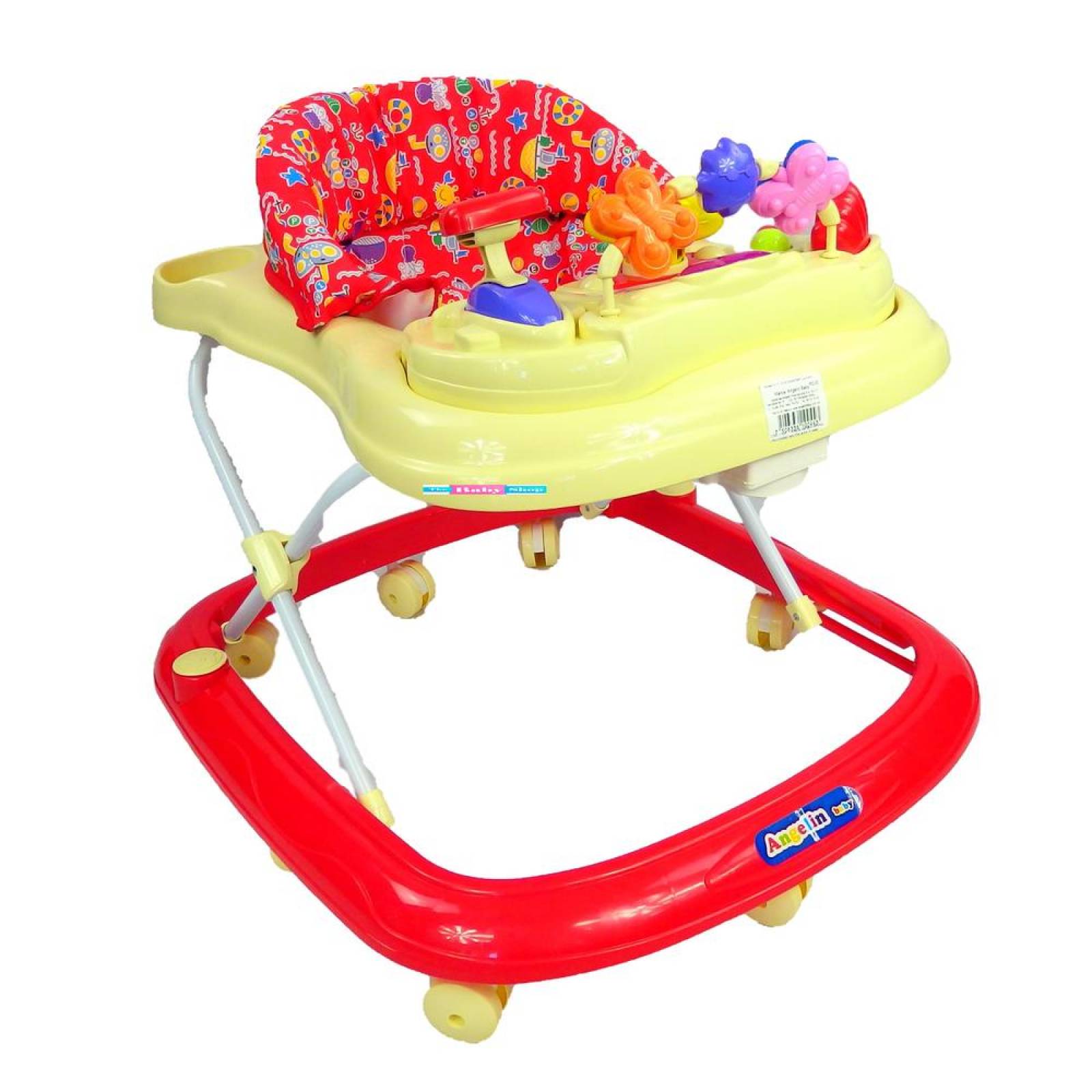 Andadera Para Bebe musical con juguetero Volante - Rojo