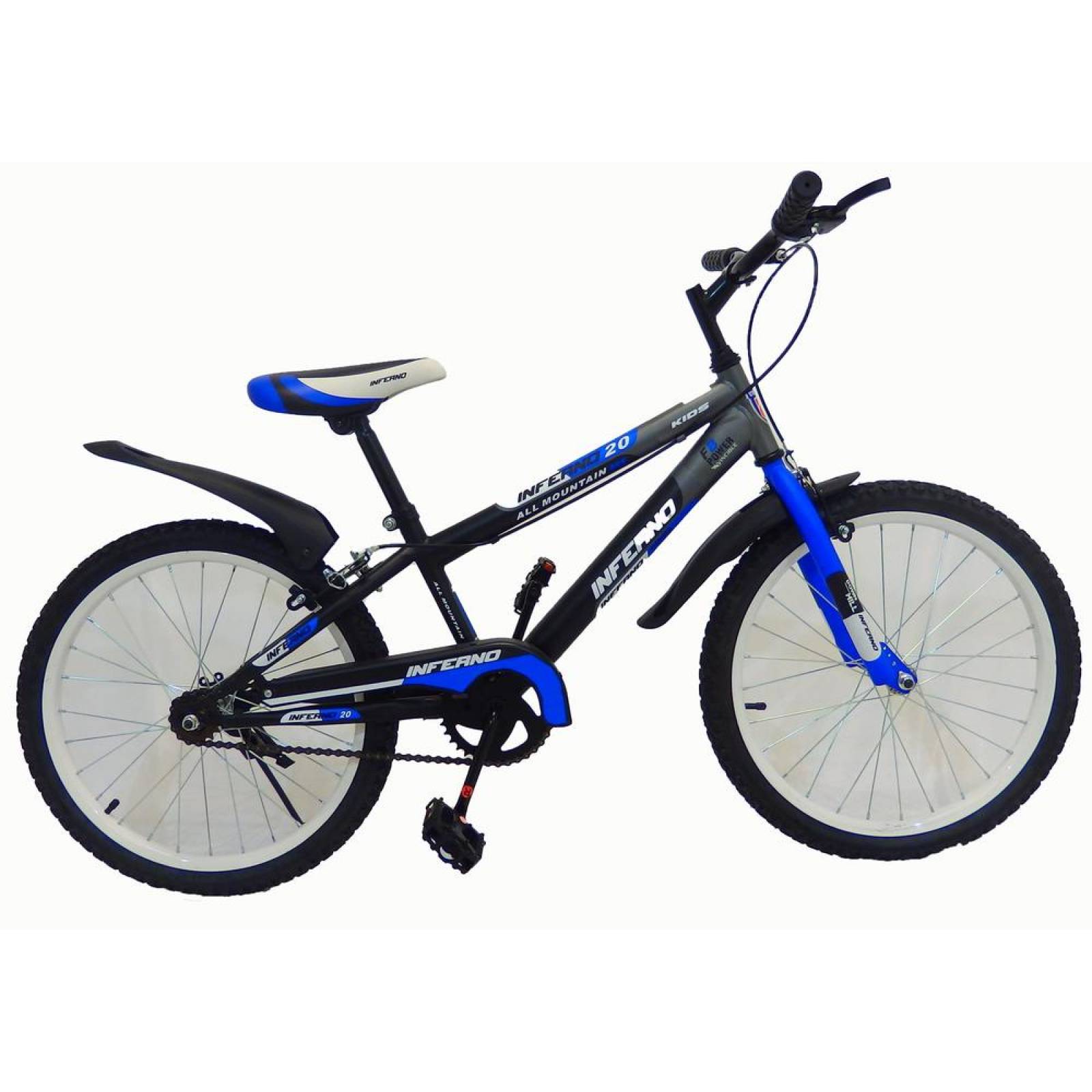 Bicicleta Infantil para niño rodada 20 Negro-Azul - Azul