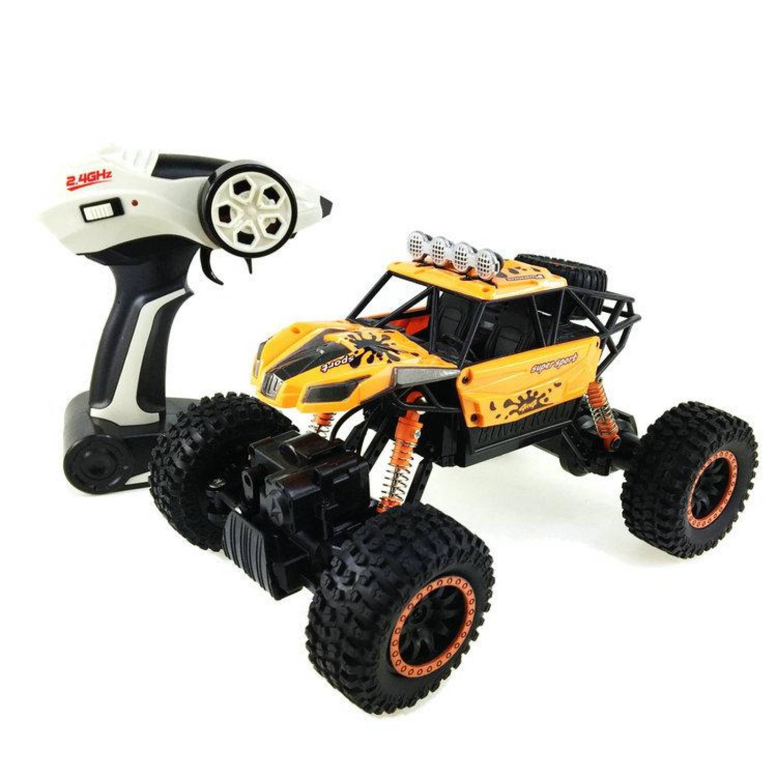 Carro Control Remoto a Escala 4x4, 25 km/h, 1:18, 2.4GHz Amarillo