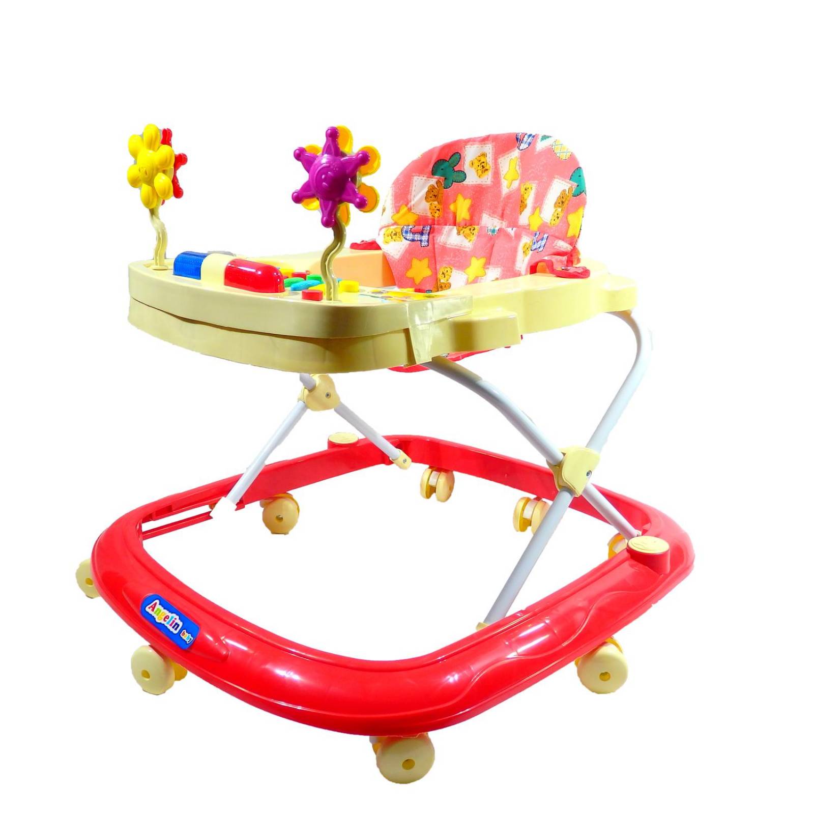 Andadera para Bebé Angelin Baby con charola musical Rojo