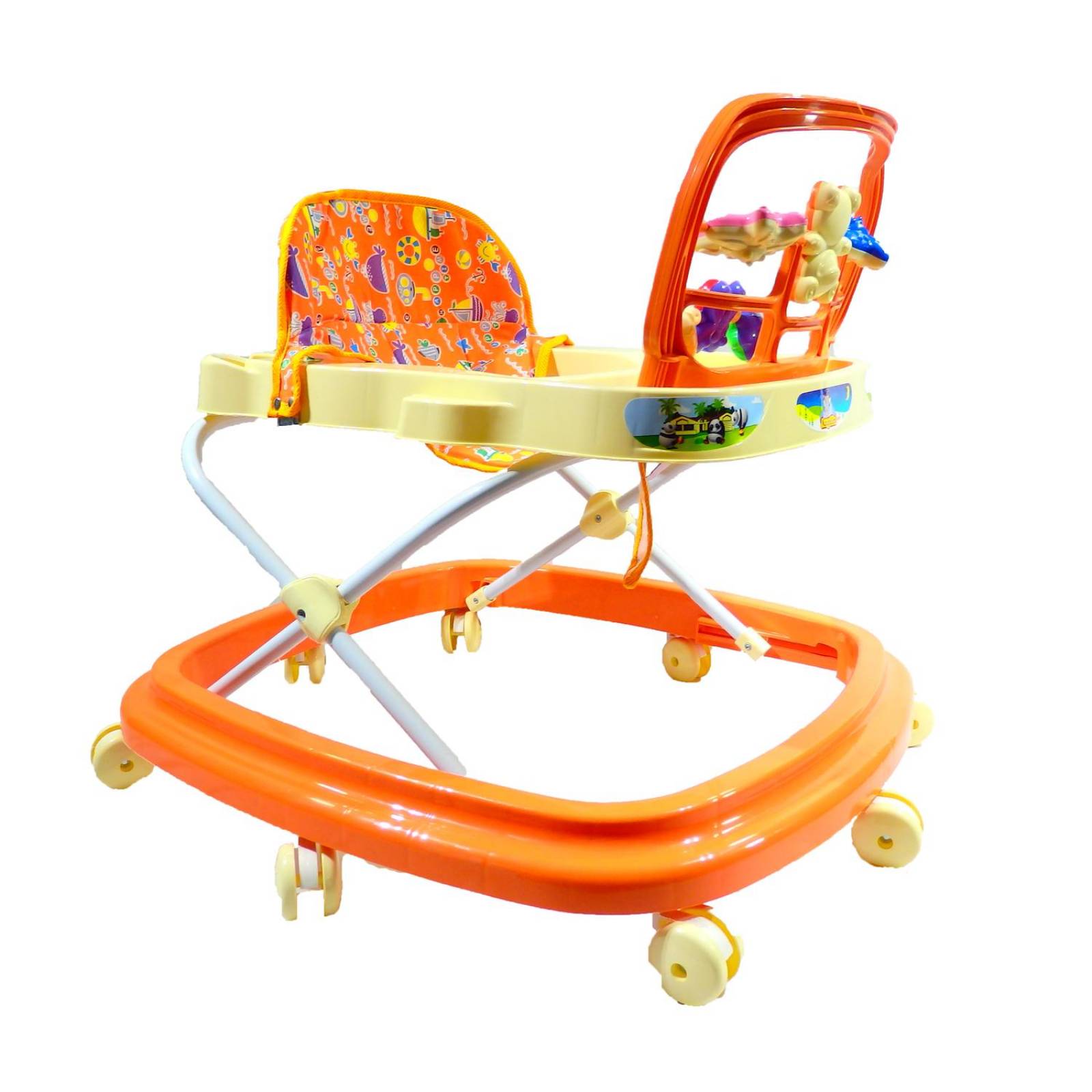 Andadera para Bebé Angelin Baby con niveles de altura Naranja