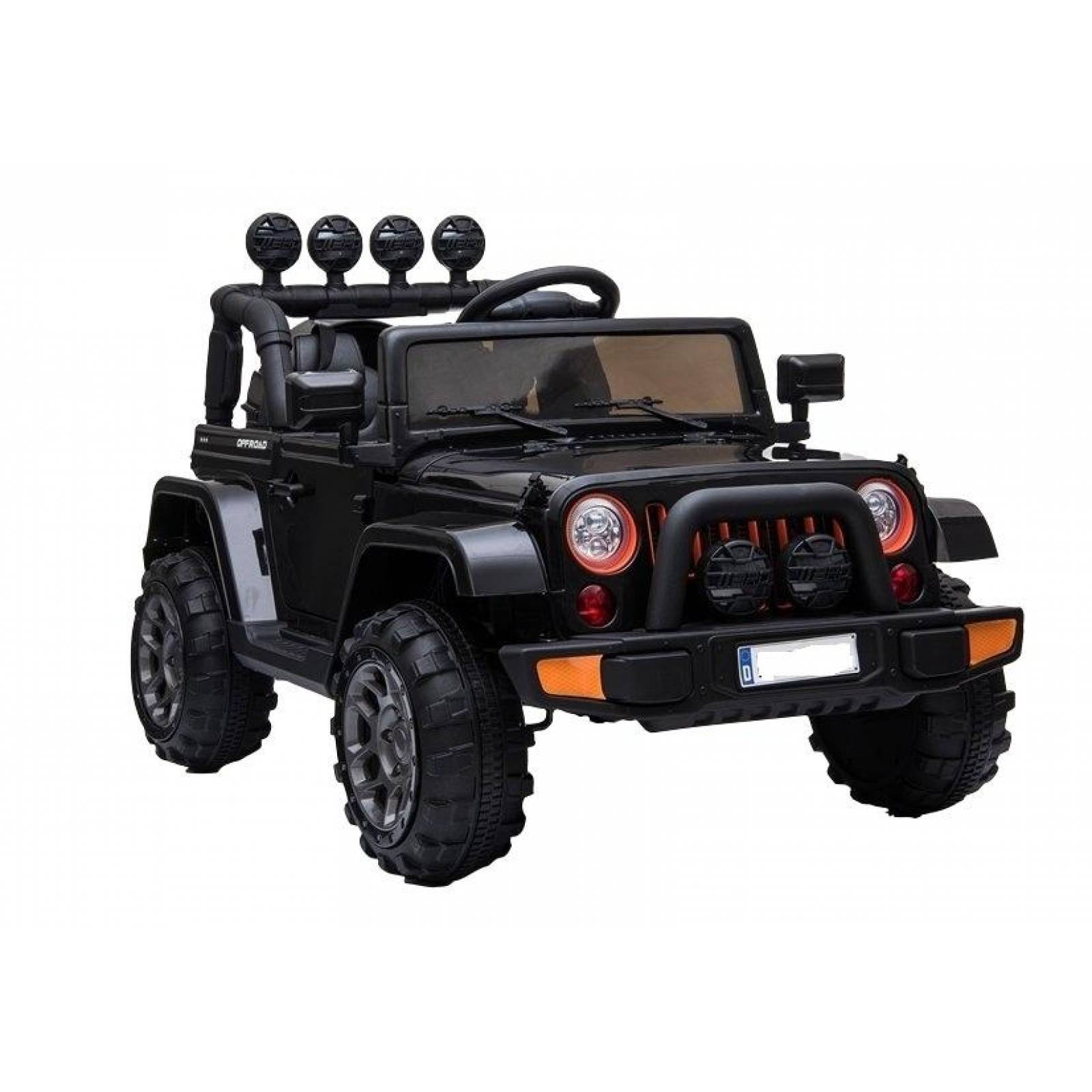 Montable Eléctrico Jeep Sahara OffRoad 2.4GHz 5KM/H Luz MP3 - Negro
