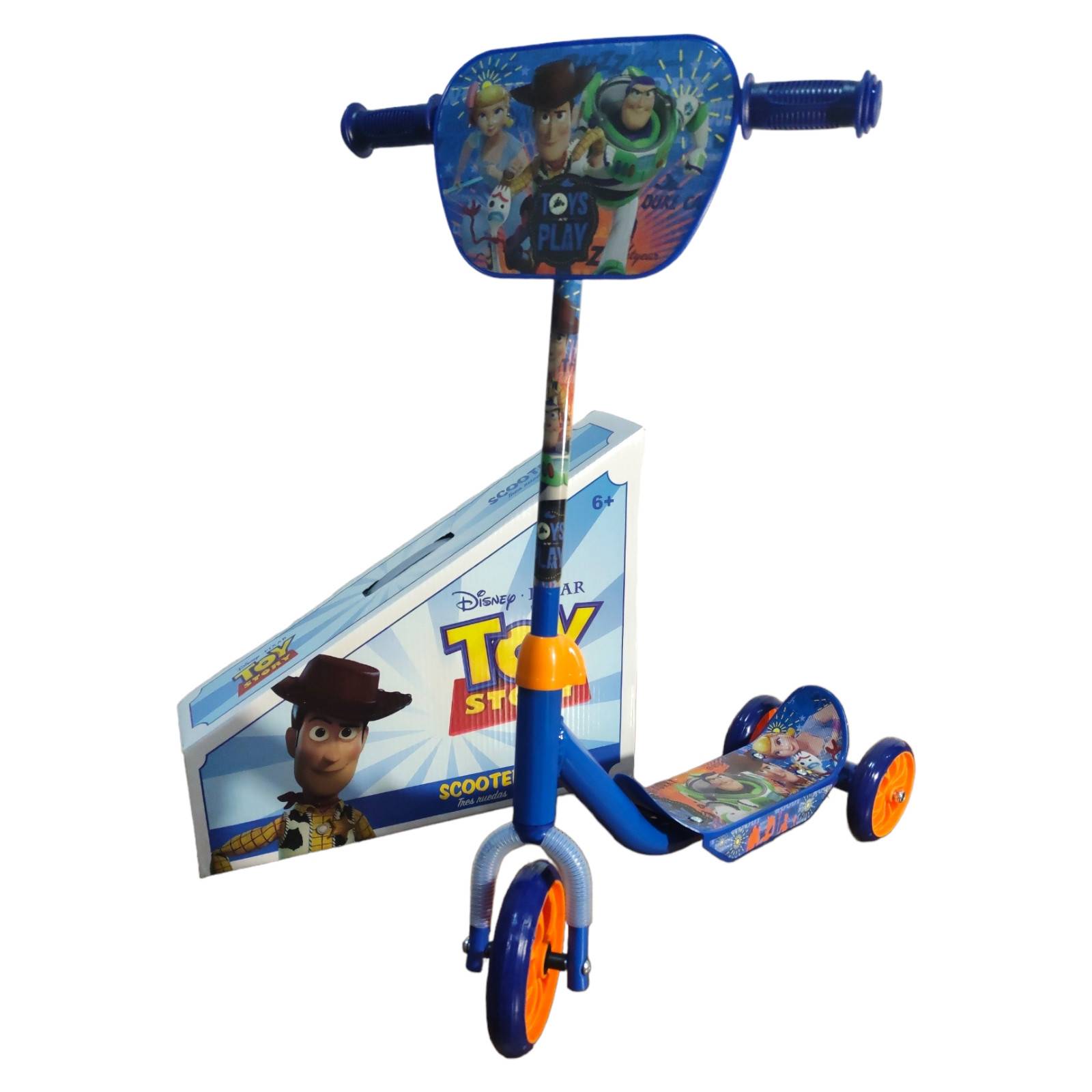 Patin del Diablo para Niños de Metal Toy Story Scooter 3 Ruedas - Azul