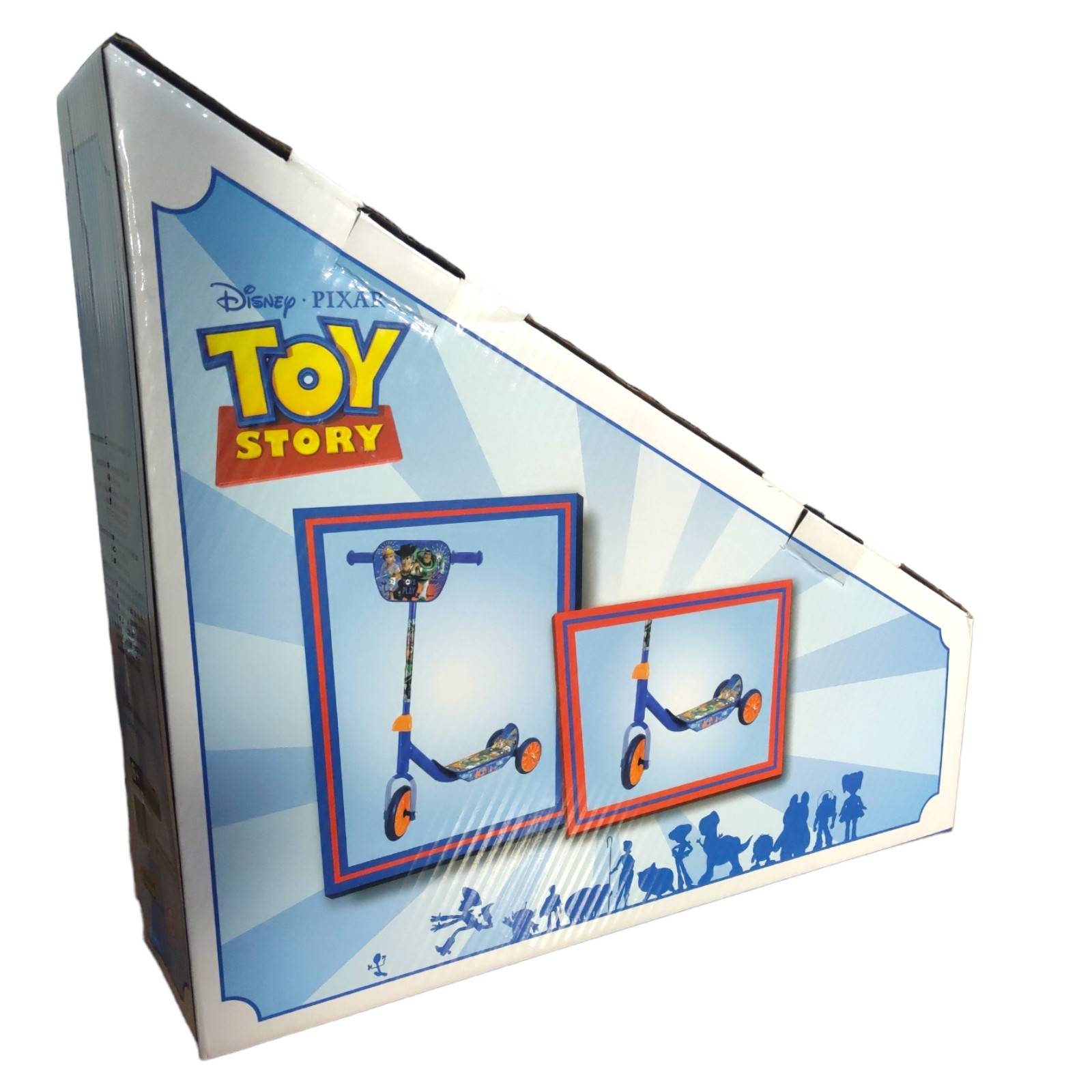 Patin del Diablo para Niños de Metal Toy Story Scooter 3 Ruedas - Azul
