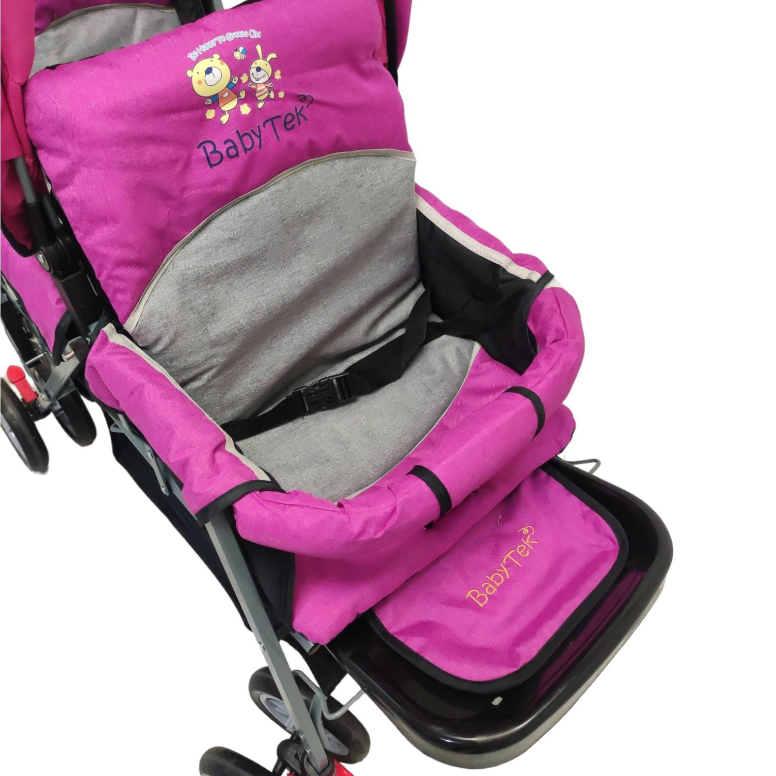 Carriola Doble para Bebe y Niño Gemelar Plegable 8 llantas - Rosa