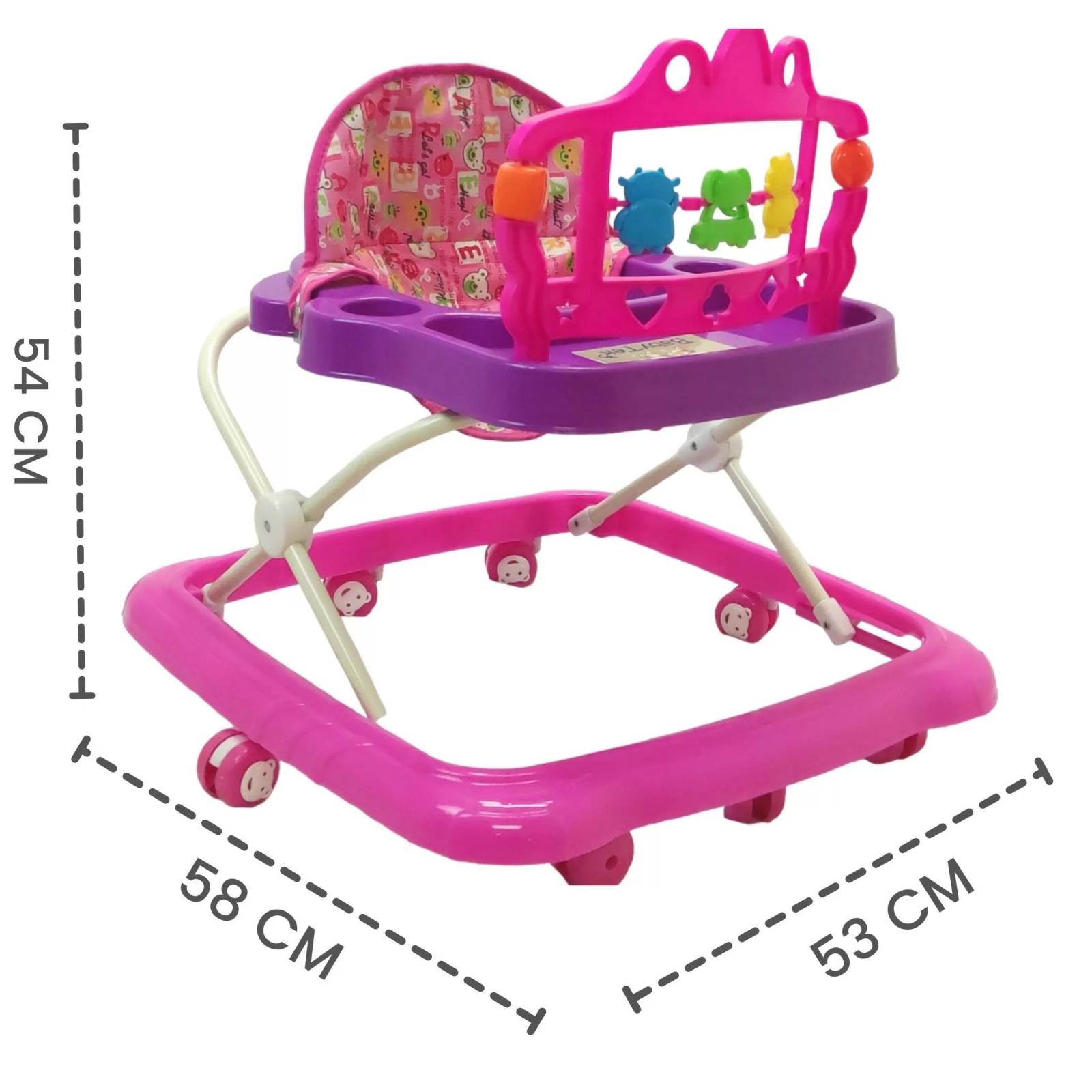 Andadera para Bebe Economica con Juguetero Y Musical - Rosa