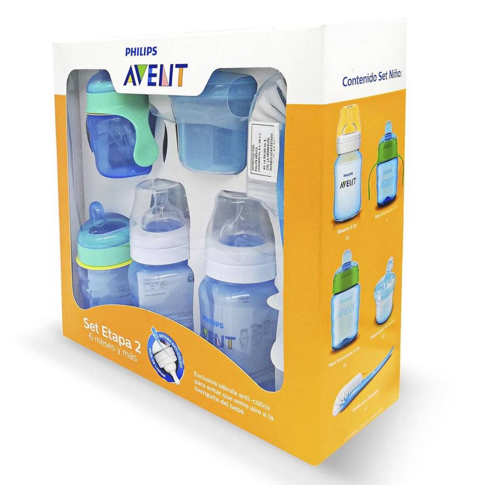 Pack Biberones Classic chupon cepillo 6pz Philips Avent