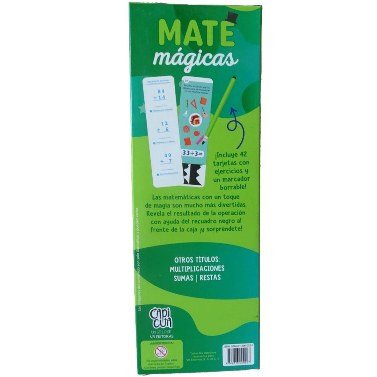 Tarjetas de Matemáticas para Niños Divisiones