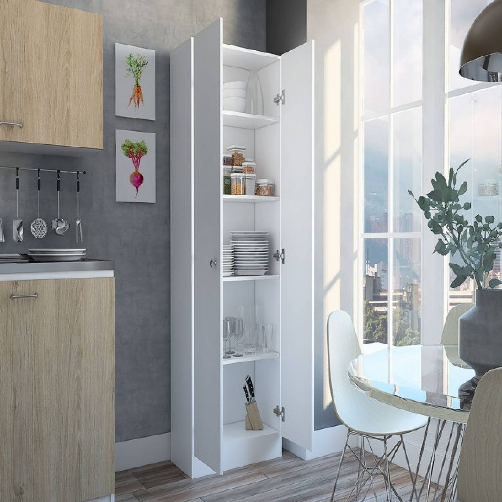 MUEBLE ALACENA MULTIUSOS COLOR BLANCO MARCA EXCELSIOR