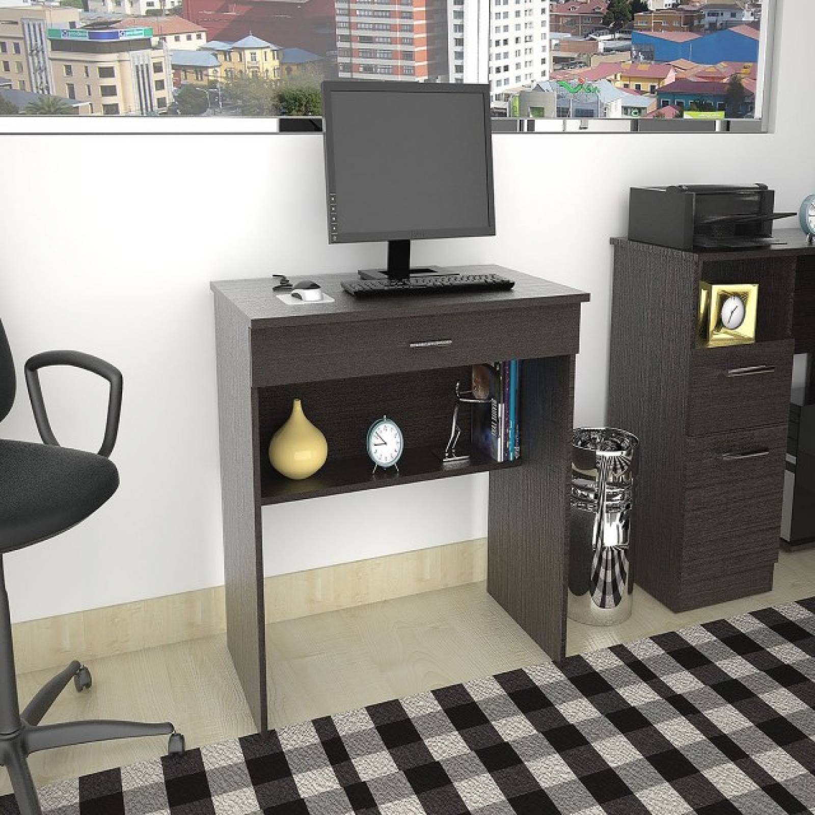 ESCRITORIO 80C MARCA EXCELSIOR COLOR CHOCOLATE