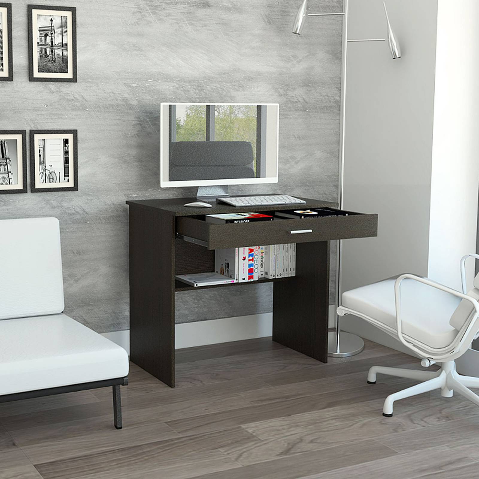 ESCRITORIO 80C MARCA EXCELSIOR COLOR CHOCOLATE