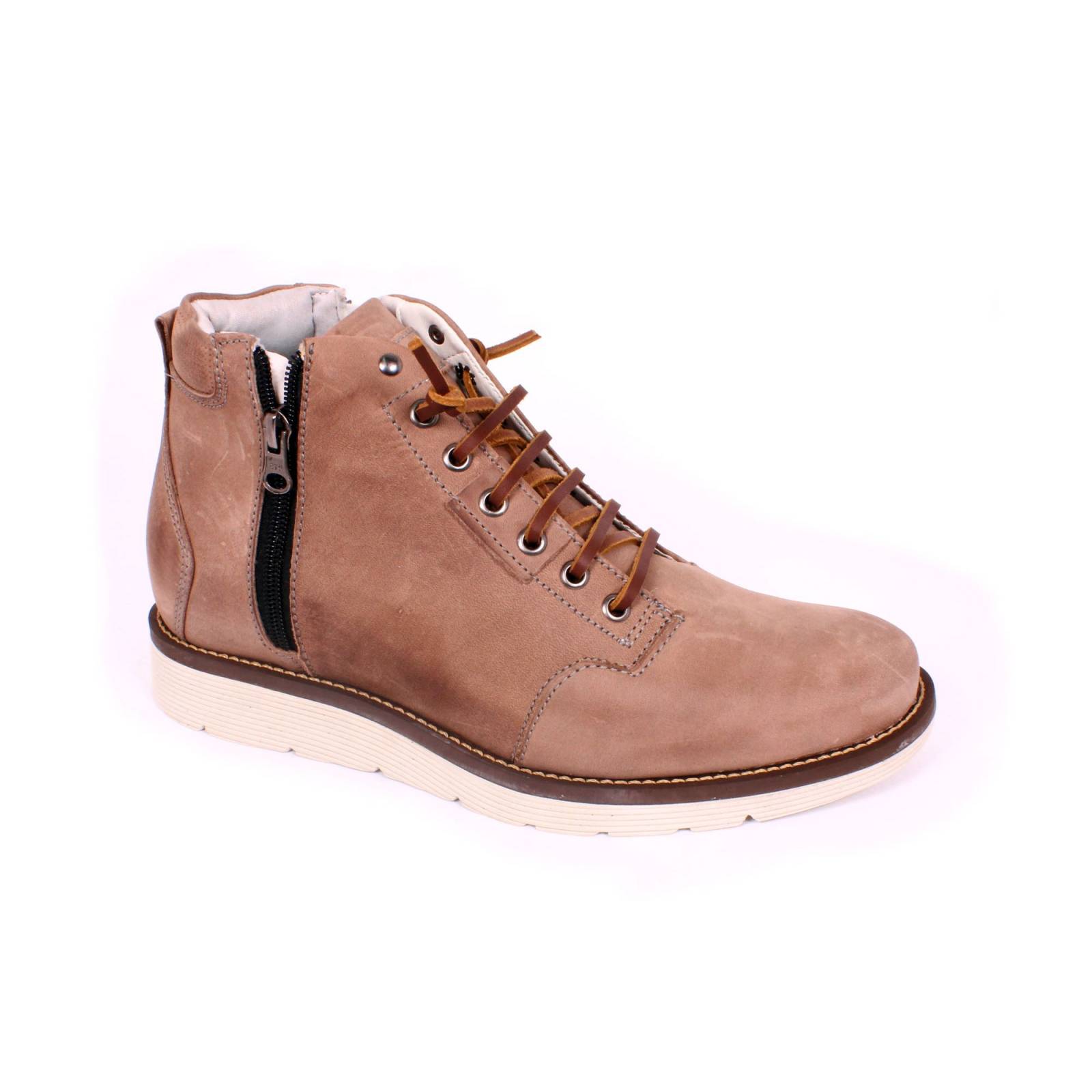 Botín Spring Gris Max Denegri +7cms De Altura