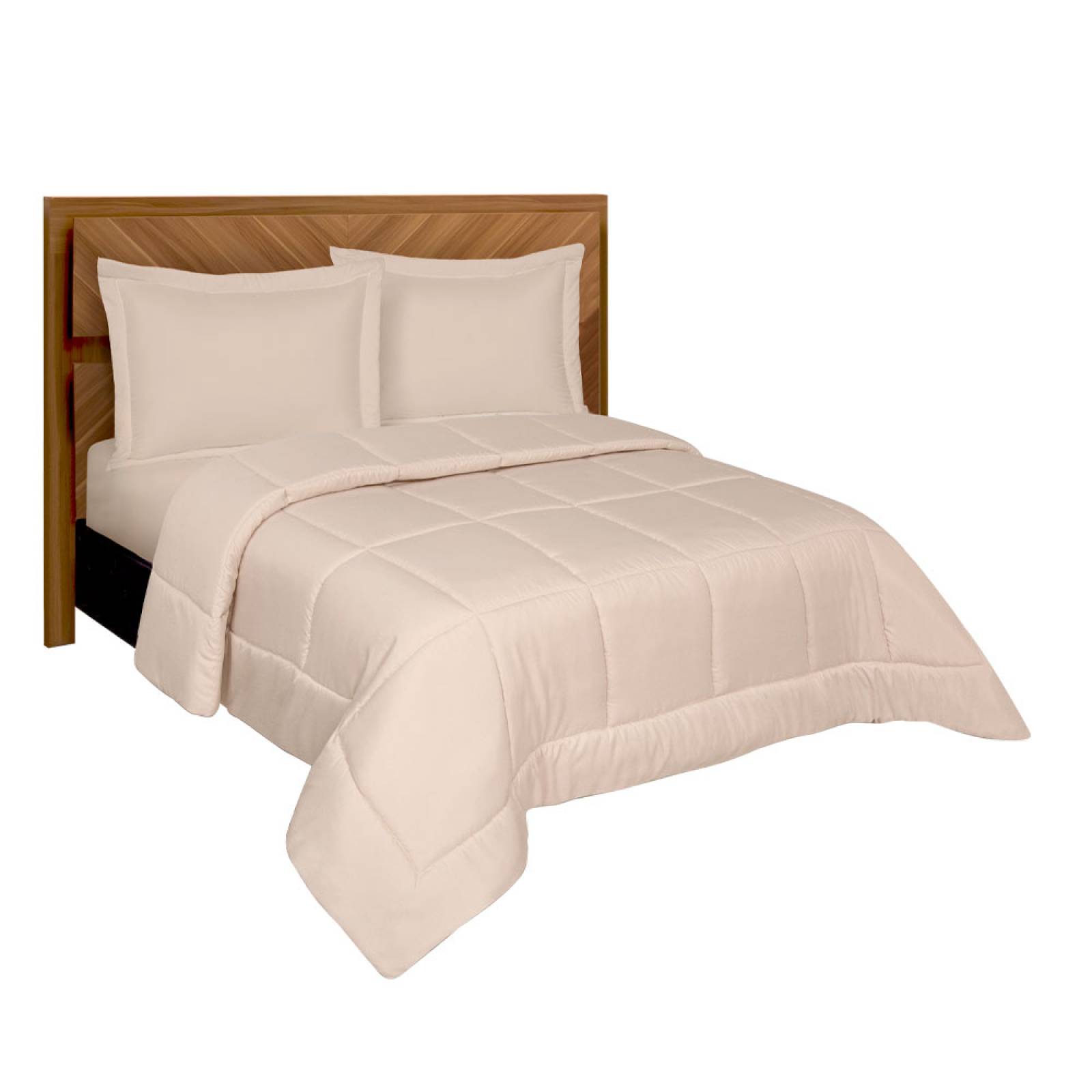 Edredón Acolchonado Matrimonial Beige térmico