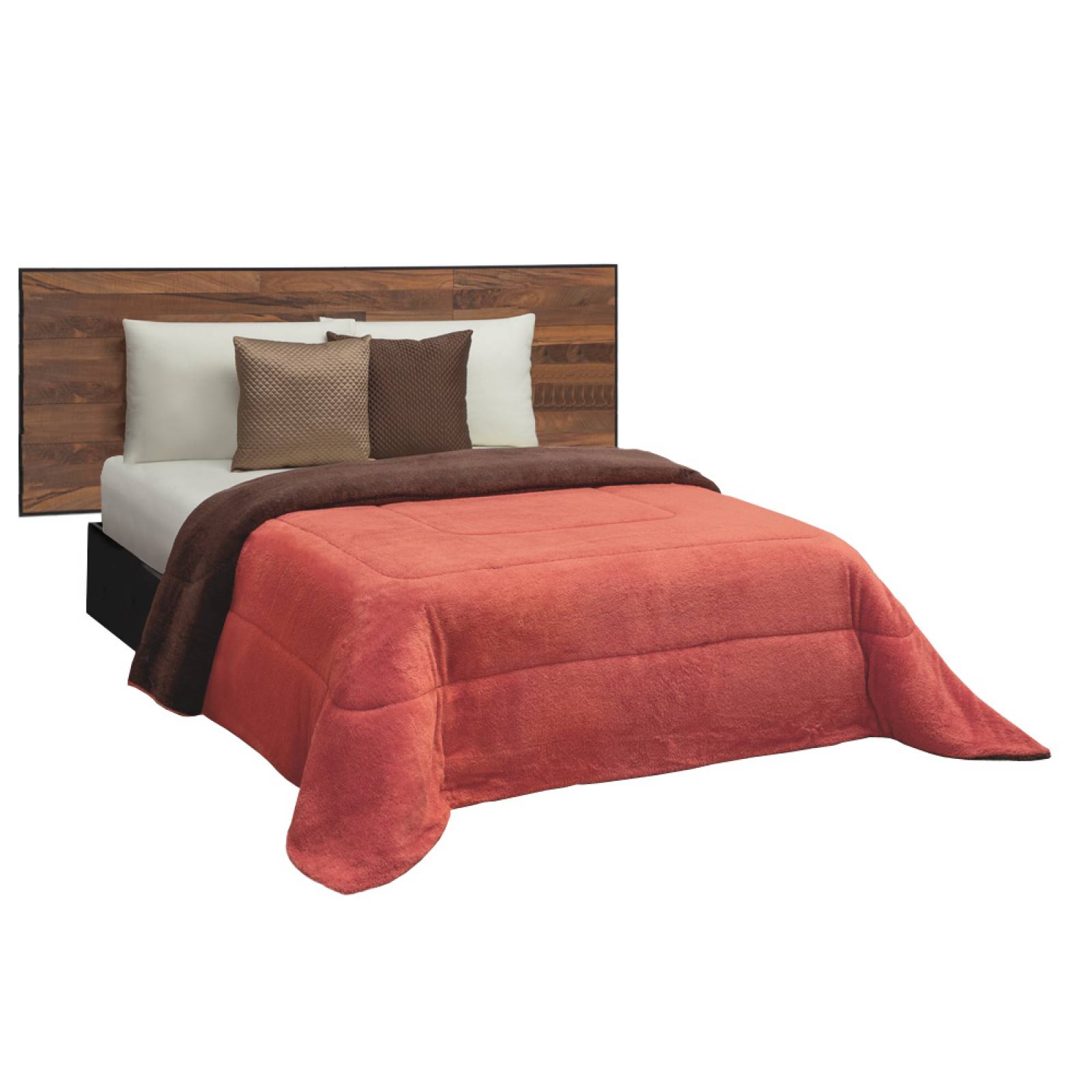 Cobertor King Size Naranja Térmico Bicolor