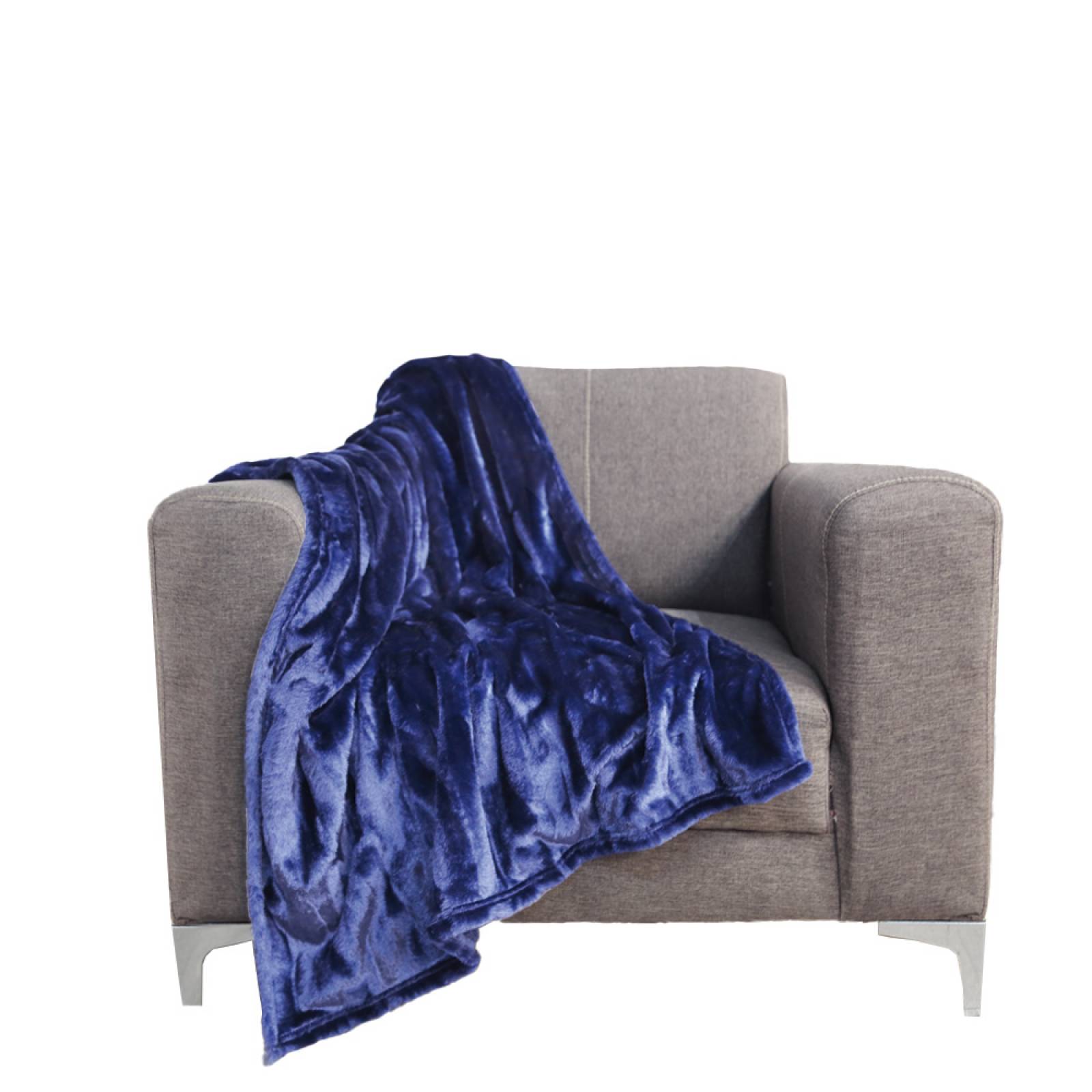 Frazada térmica Sherpa Mink Navy.