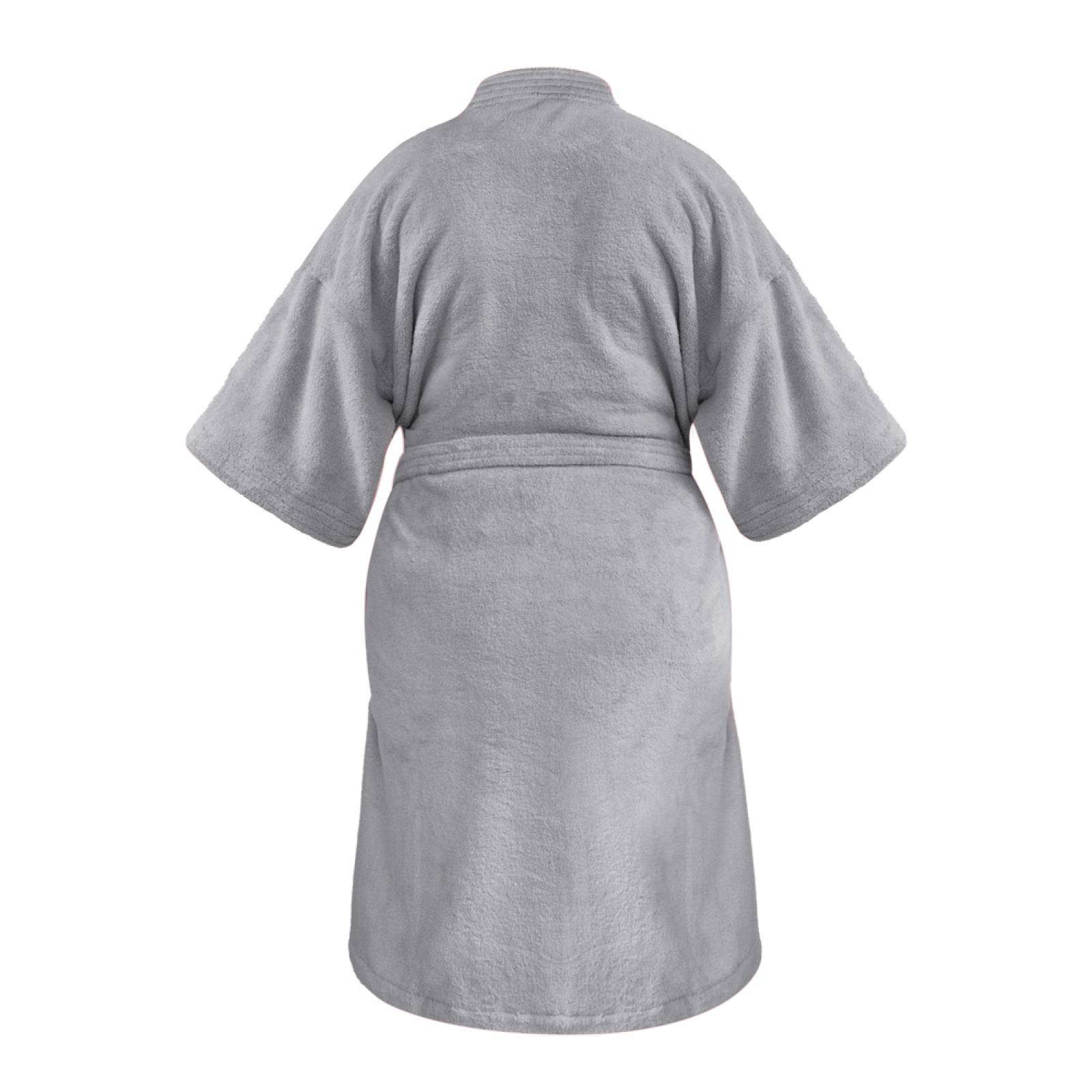 Bata Super Absorbente Unitalla Gris Perla Rapido Secado.