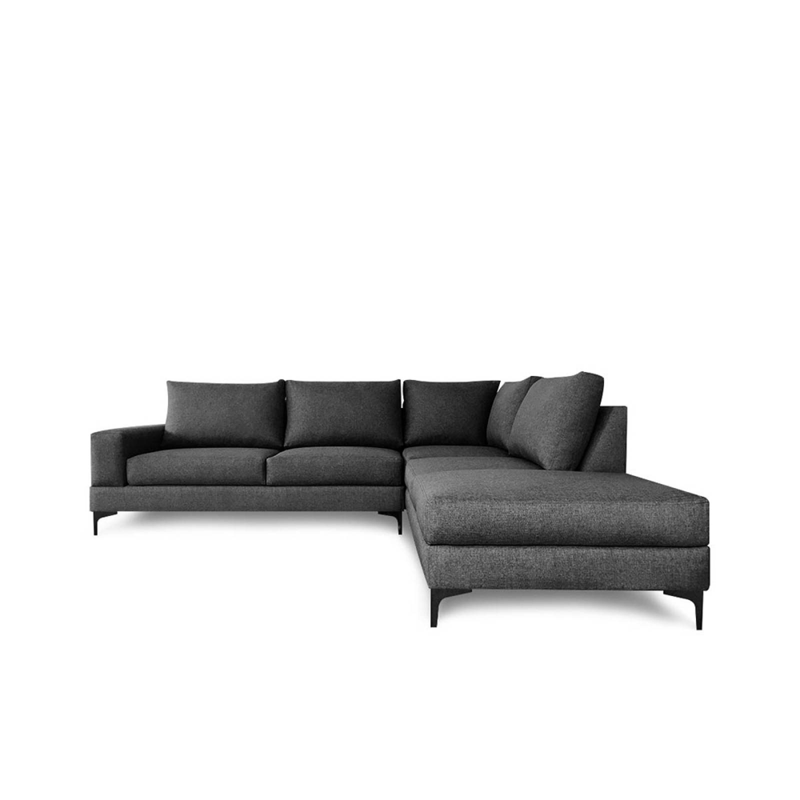 Sofá escuadra derecho gris oscuro Niagara. Entrega sólo en CDMX y área ...