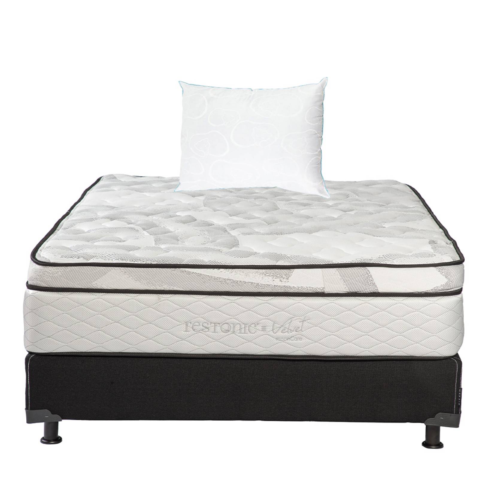 Colchon Individual Restonic Velvet con box y almohada