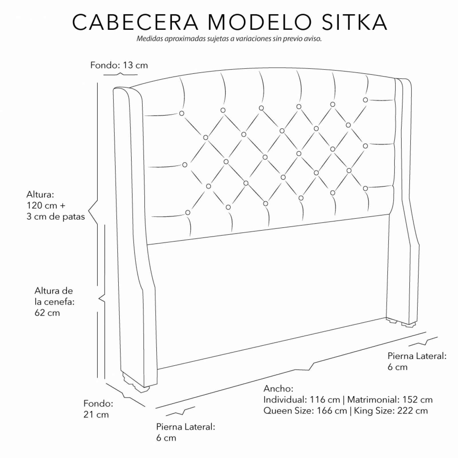 Cabecera King Size Dicasa Sitka Color Negro