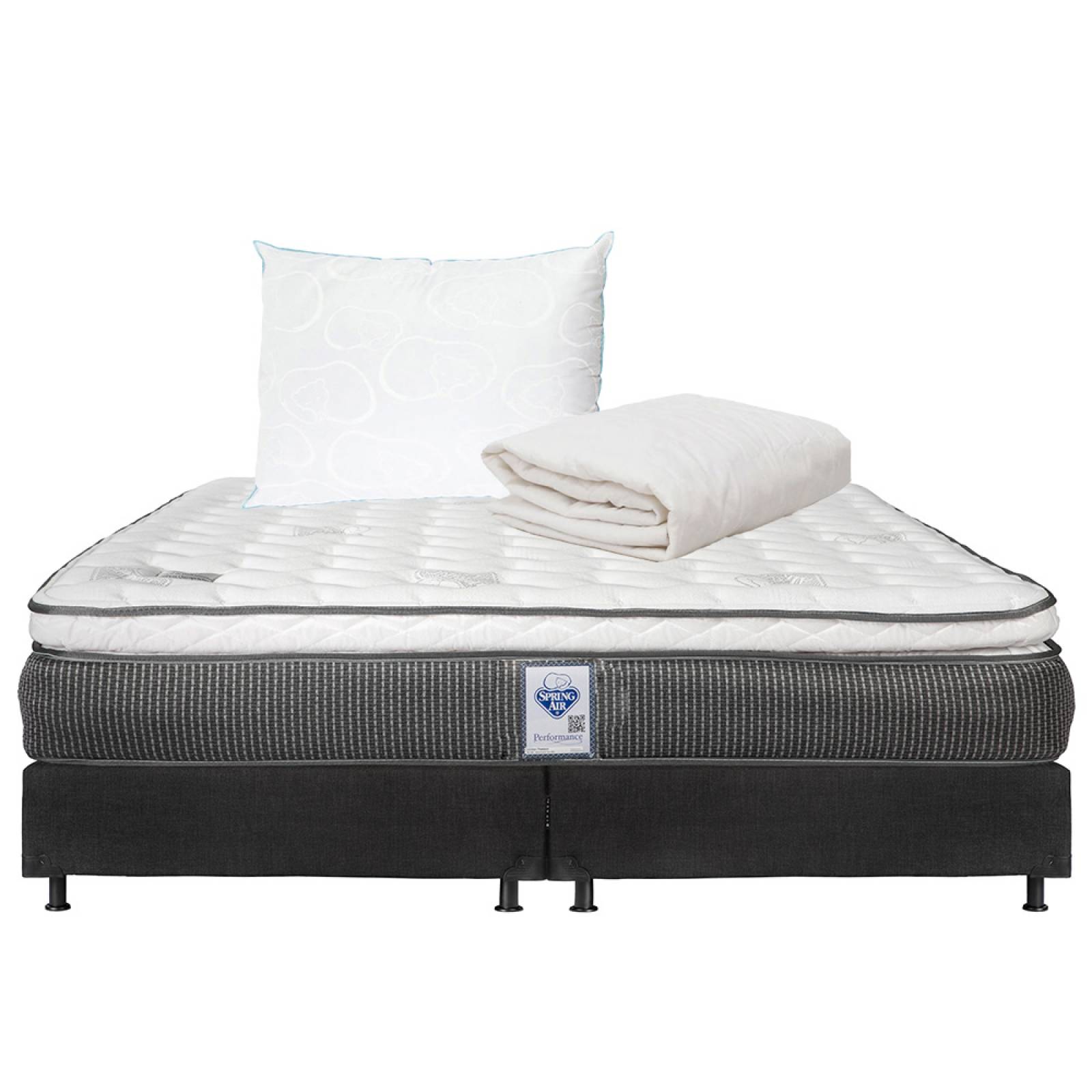 Colchon King Size Spring Air Phantom Con Box Negro, Almohada Oso y ...