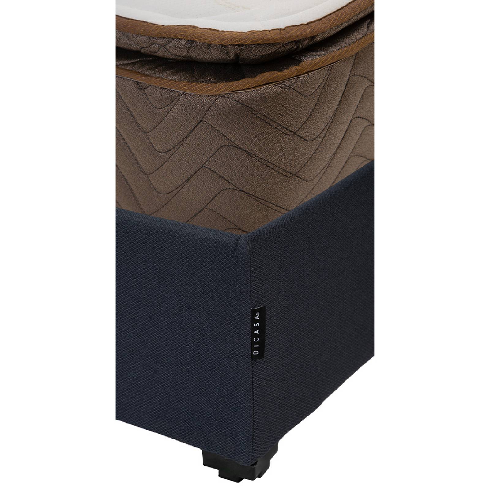 Colchón Matrimonial Restonic Nautilus Con Base Cama Dicasa Orleans Azul
