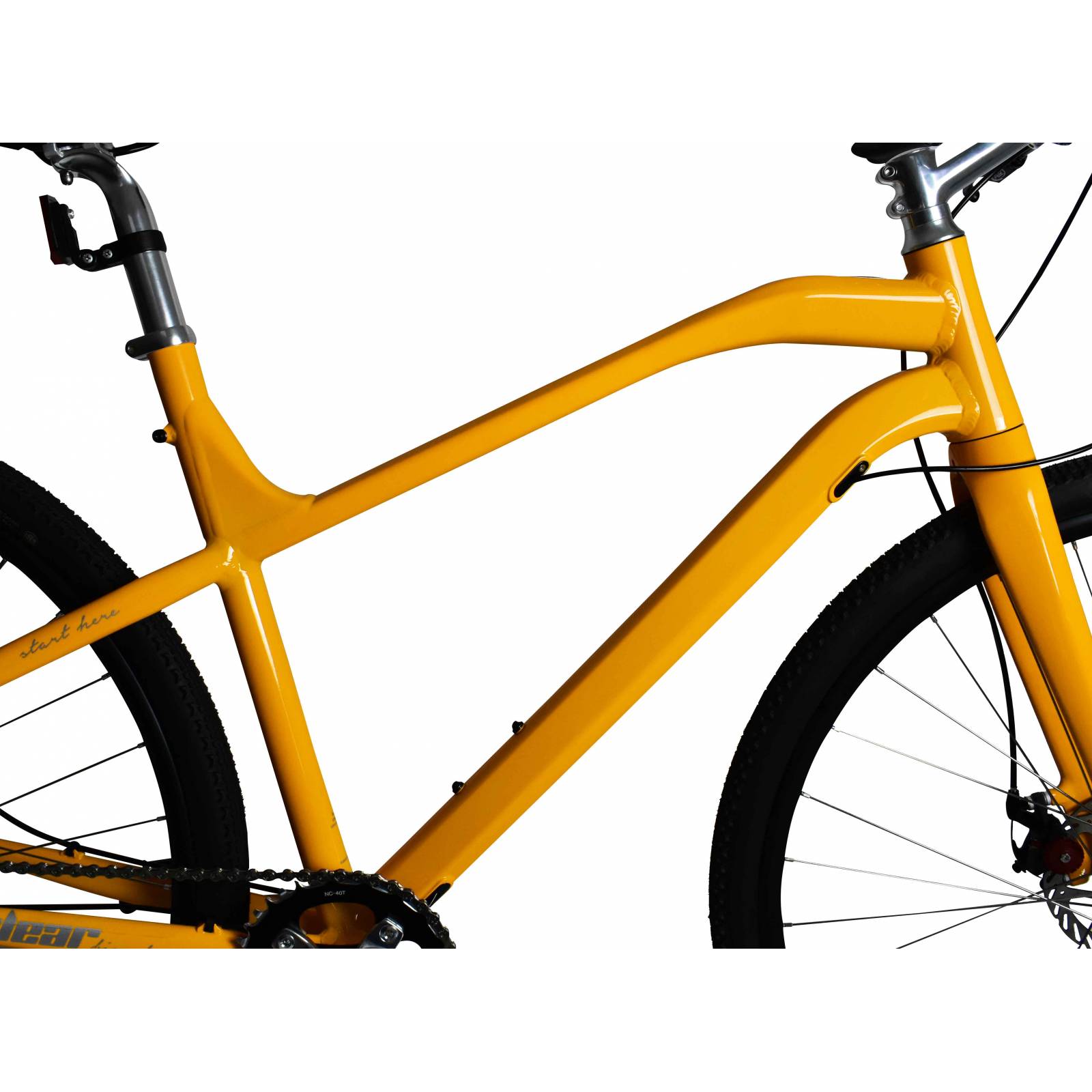 Bicicleta Urbana Hibrida Clear Bike Rodada 700 9 Velocidades AMARILLA