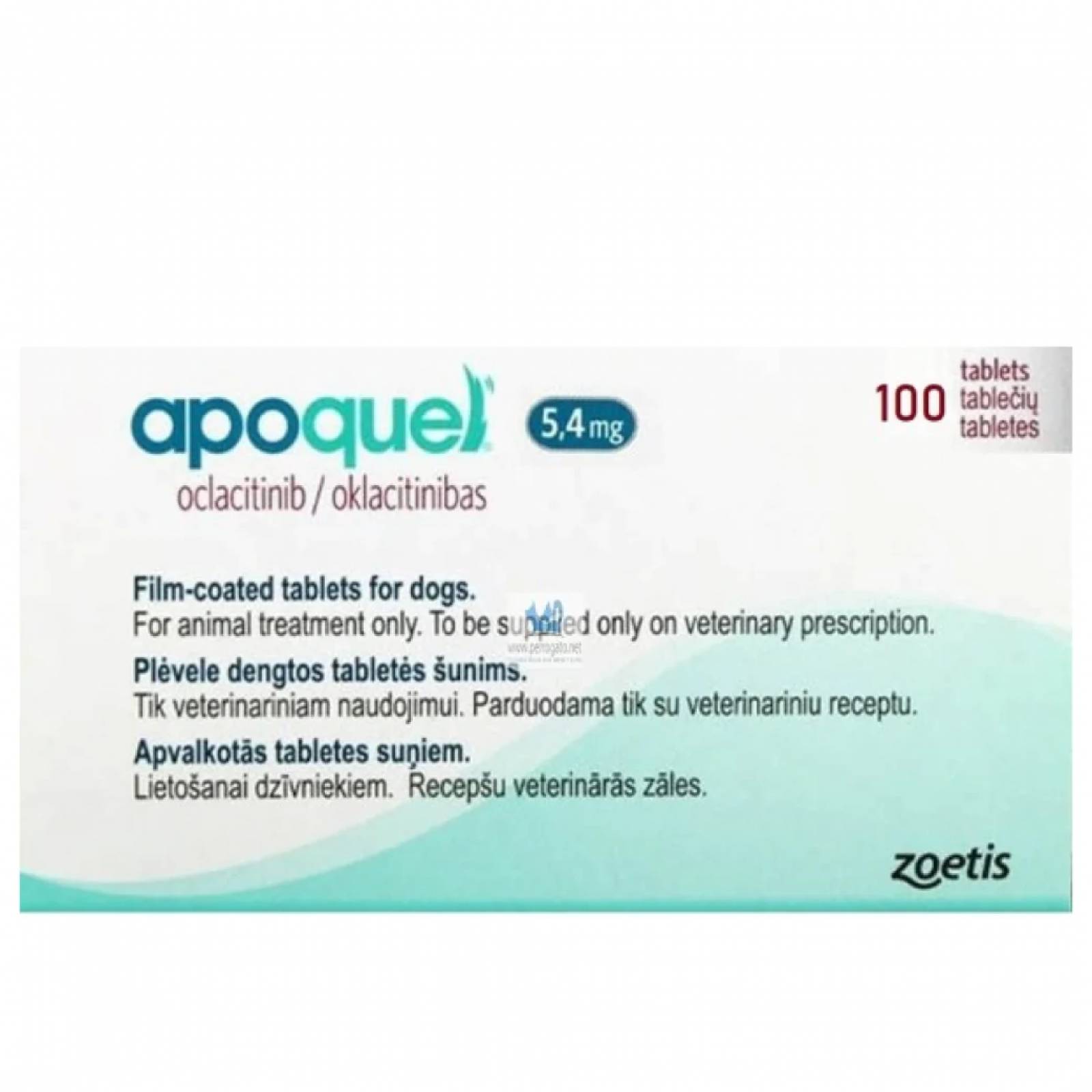 Apoquel Zoetis 5.4 Mg 100 Tabs Dermatitis Atópica y Alérgica