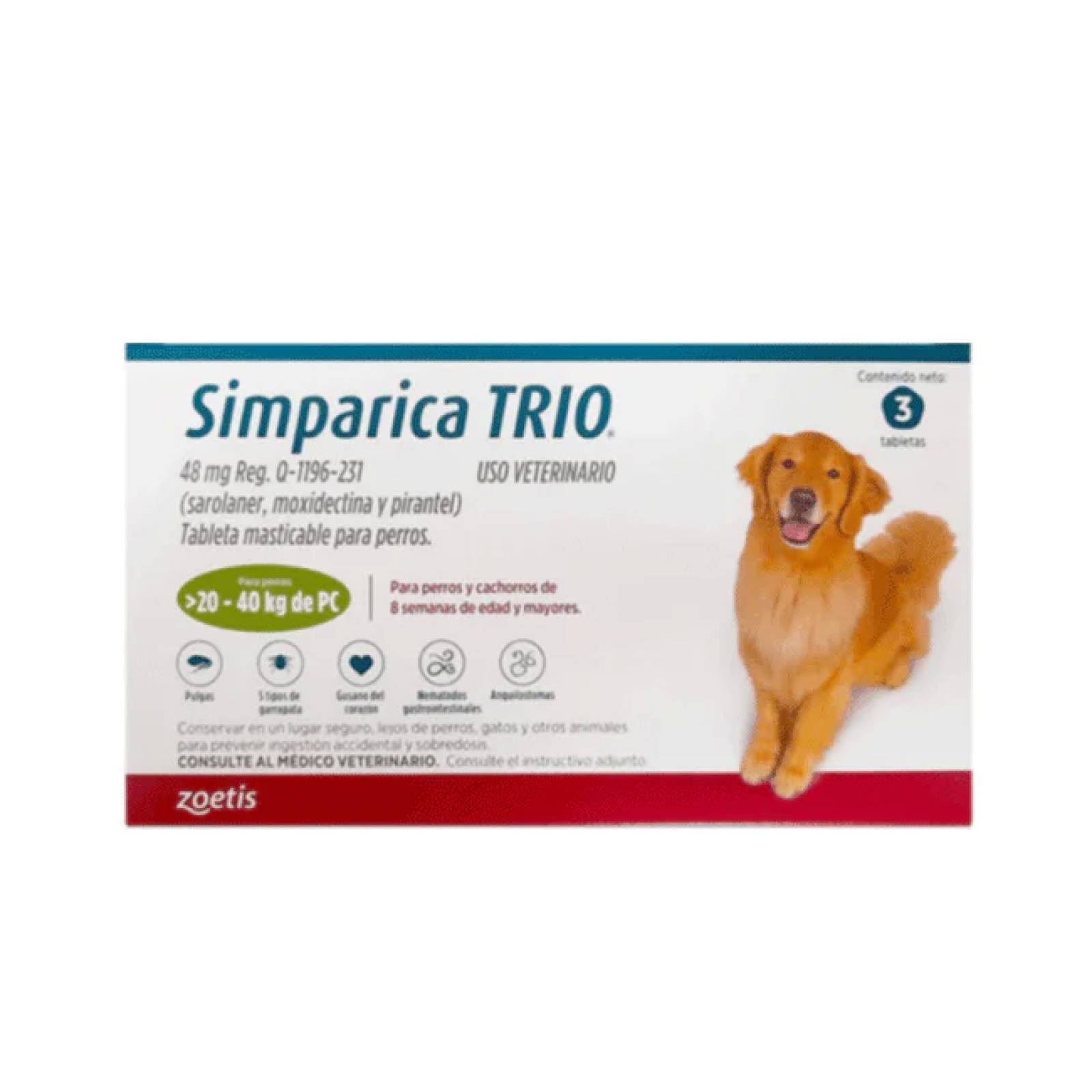 Simparica 20 A 40 Kg 80 MG 1 Tab